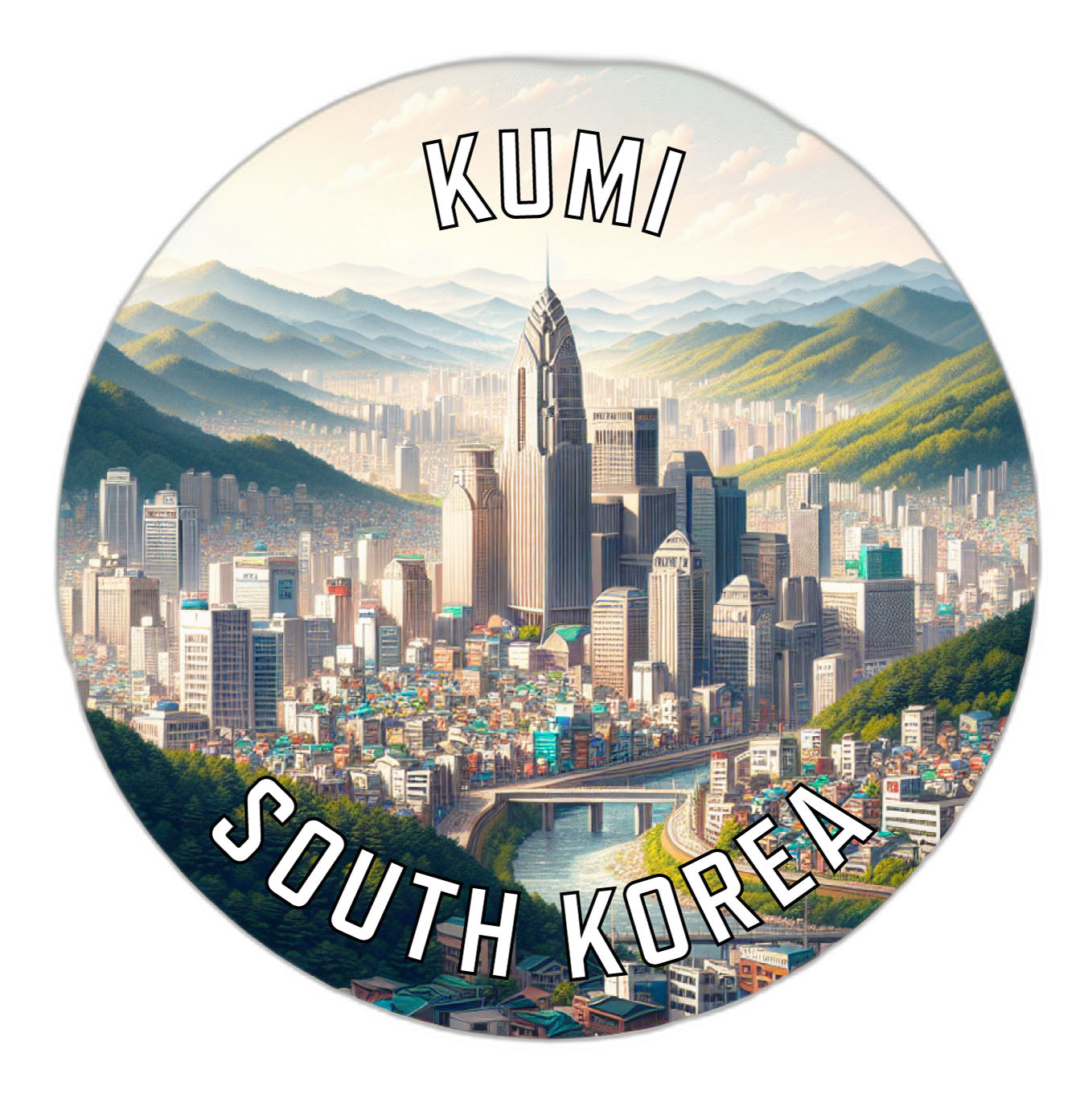 Kumi Korea South Souvenir Vinyl Decal Sticker 6-Inch – R & R INC.