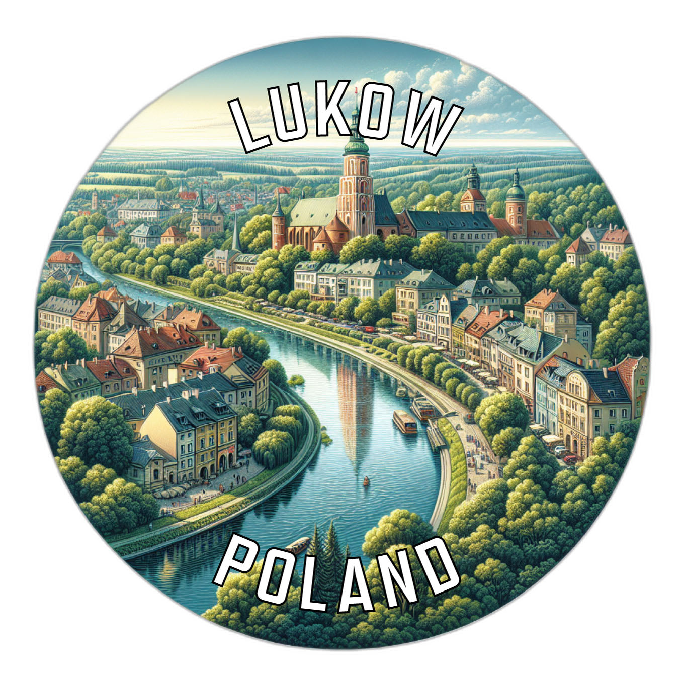 Lukow Poland Souvenir Vinyl Decal Sticker 6-Inch – R & R INC.