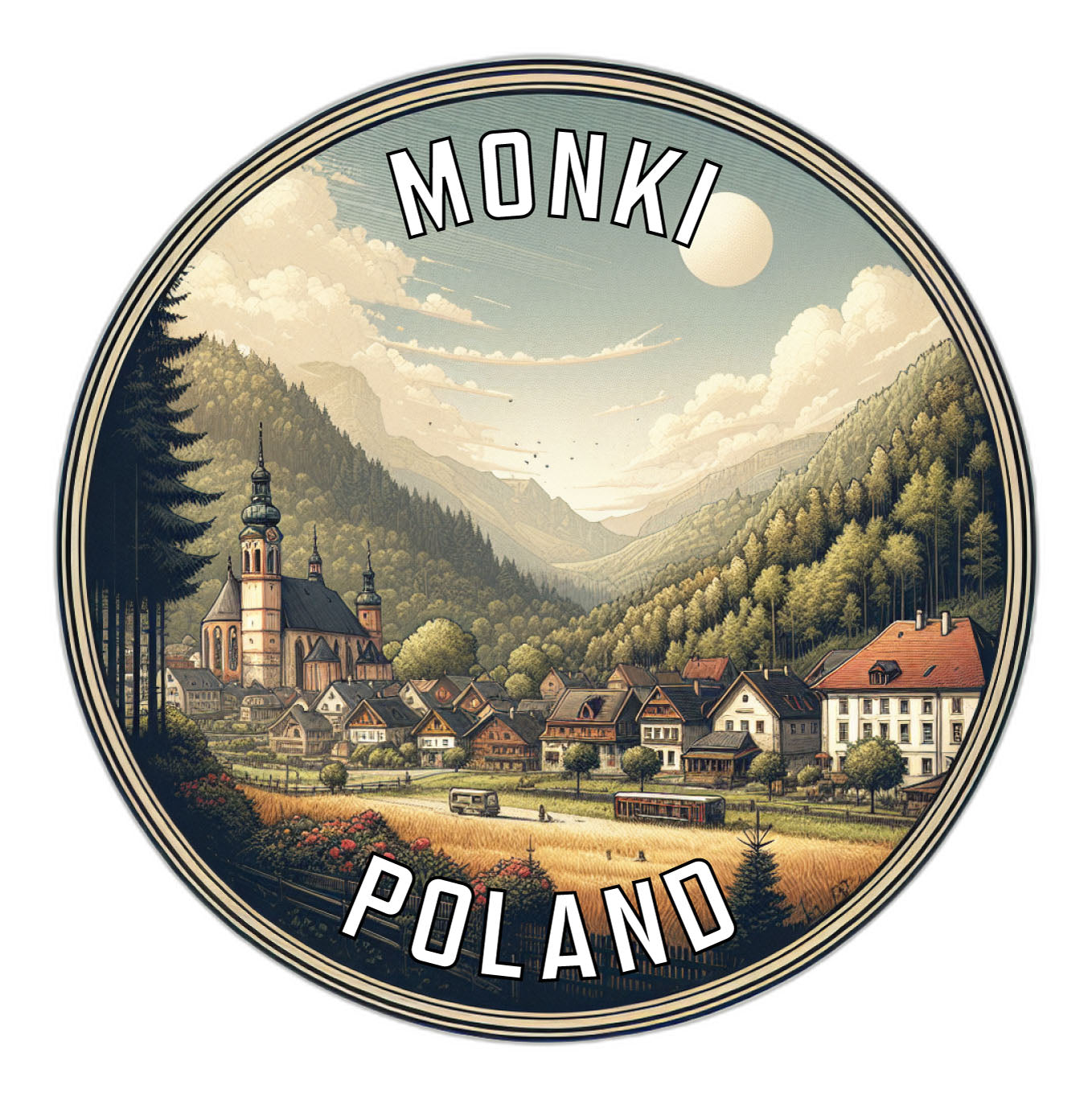 Monki Poland Souvenir Vinyl Decal Sticker 2-Inch – R & R INC.
