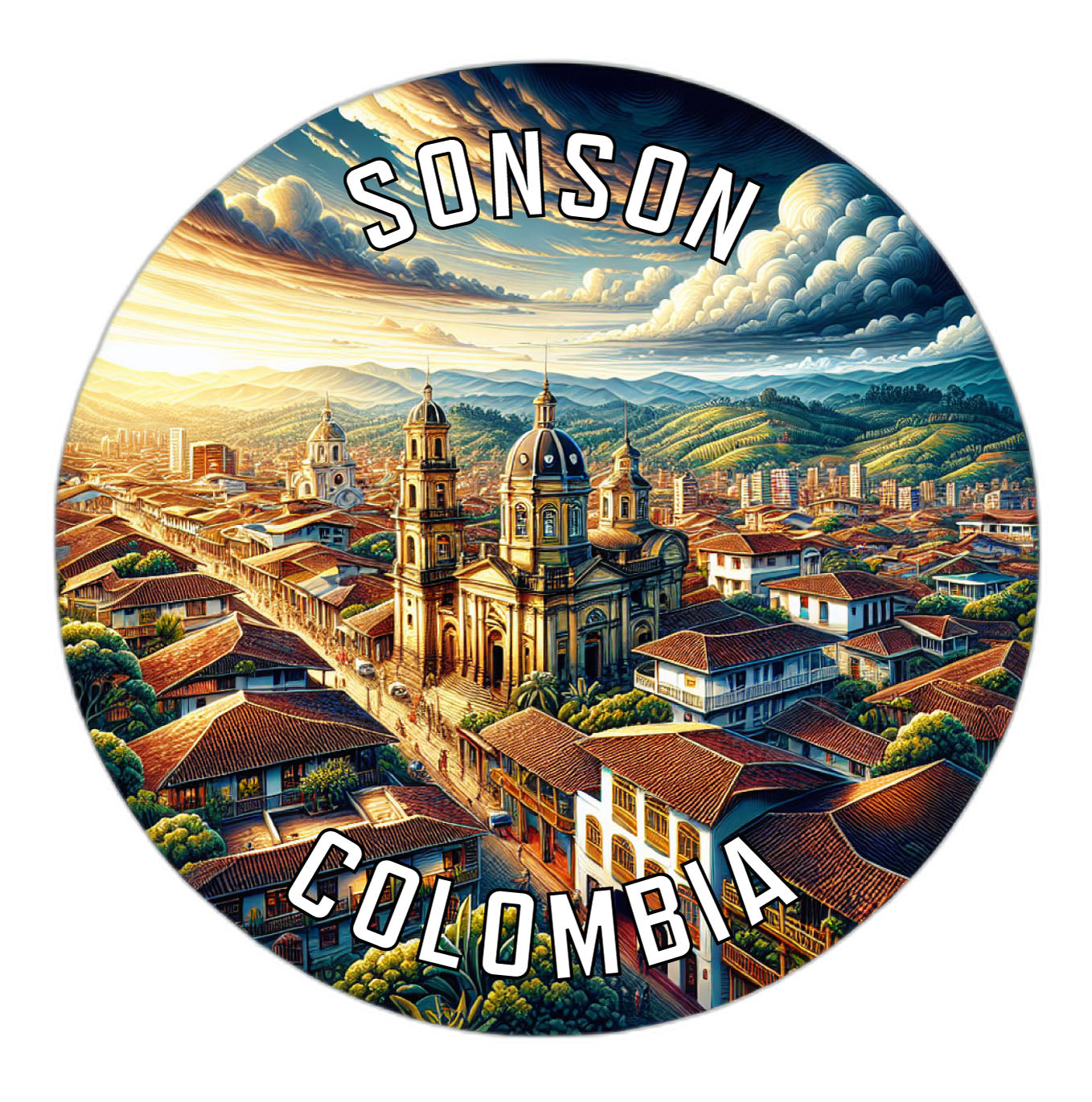 Sonson Colombia Souvenir Vinyl Decal Sticker 2-Inch – R & R INC.