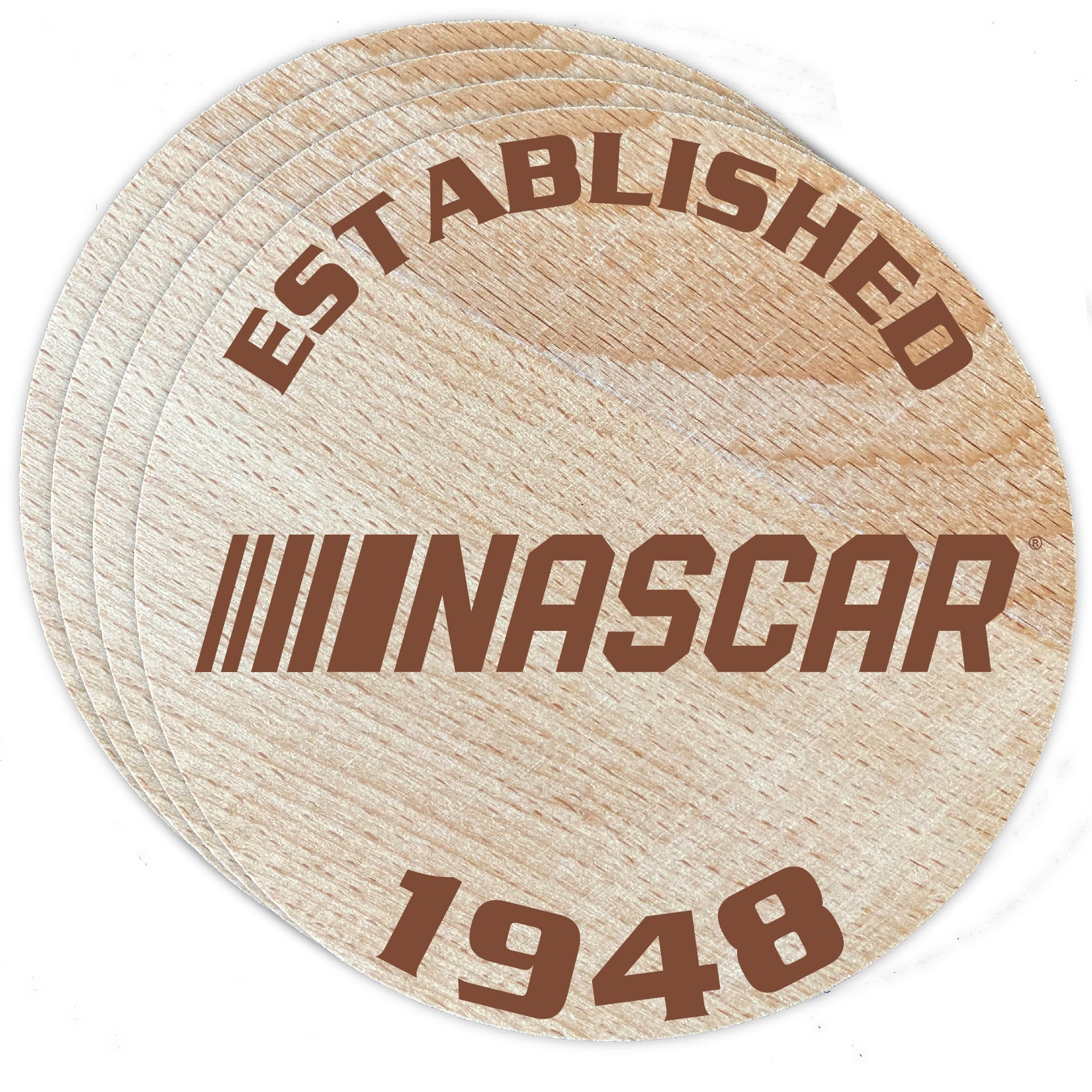 NASCAR Officially Licensed Customizable Wood Coaster Engraved 4-Pack ...