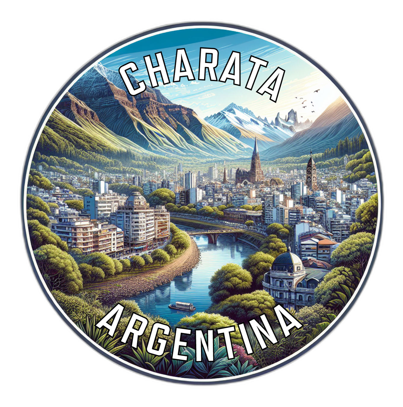 Charata Argentina Souvenir Vinyl Decal Sticker 6-Inch – R & R INC.