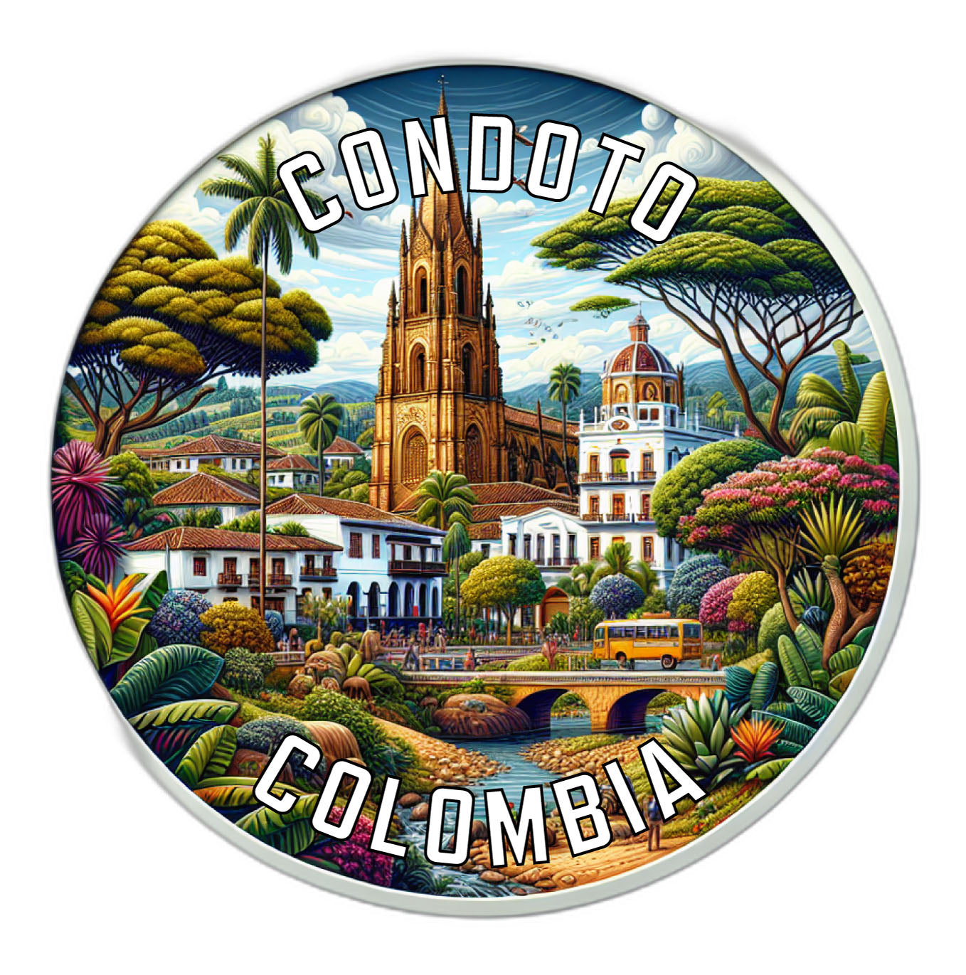 Condoto Colombia Souvenir Vinyl Decal Sticker 2-Inch – R & R INC.