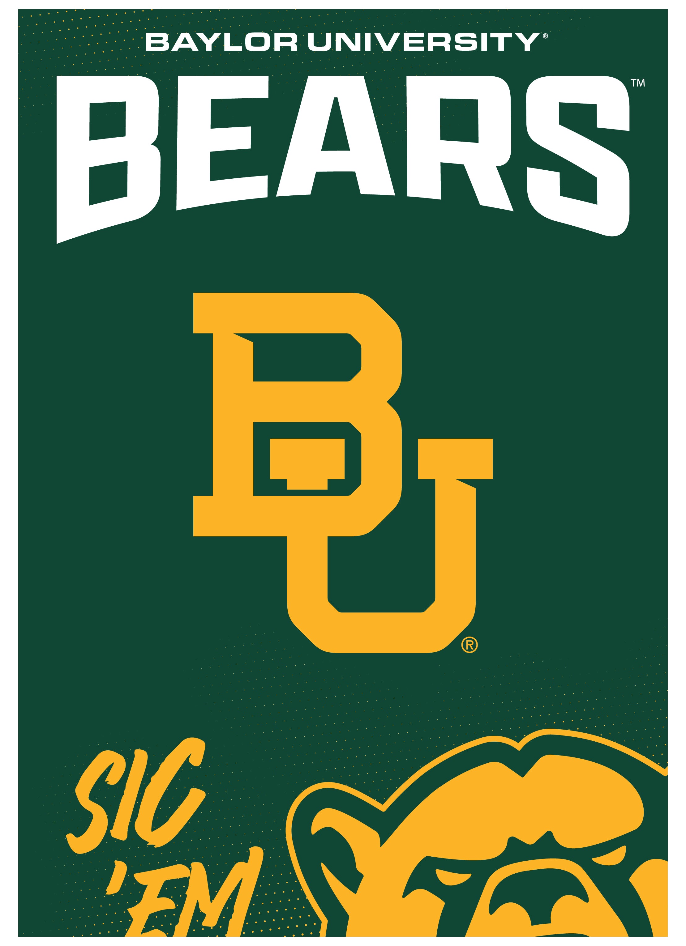 Baylor Bears Vintage Collegiate Poster – Officially Licensed College ...