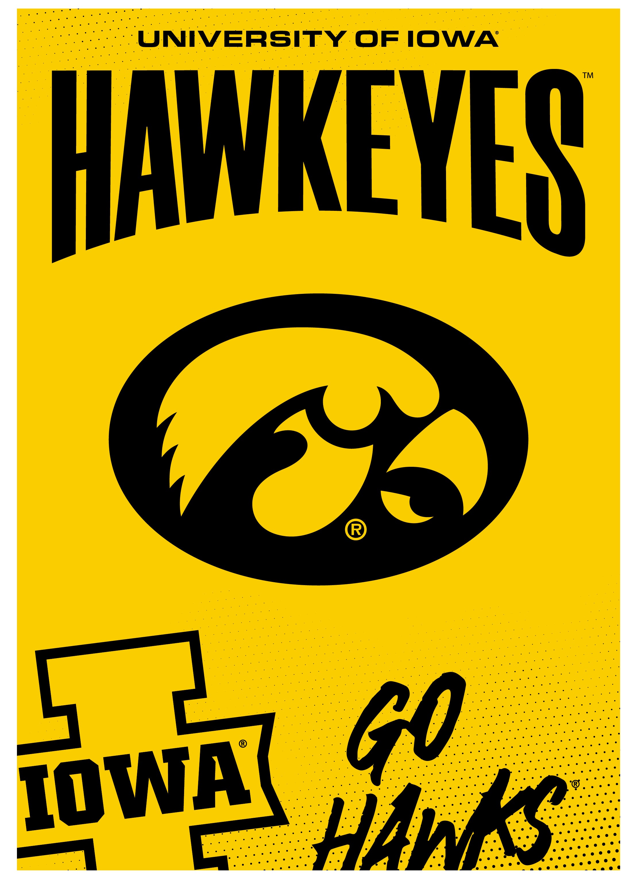 Iowa Hawkeyes Vintage Collegiate Poster – Officially Licensed College ...