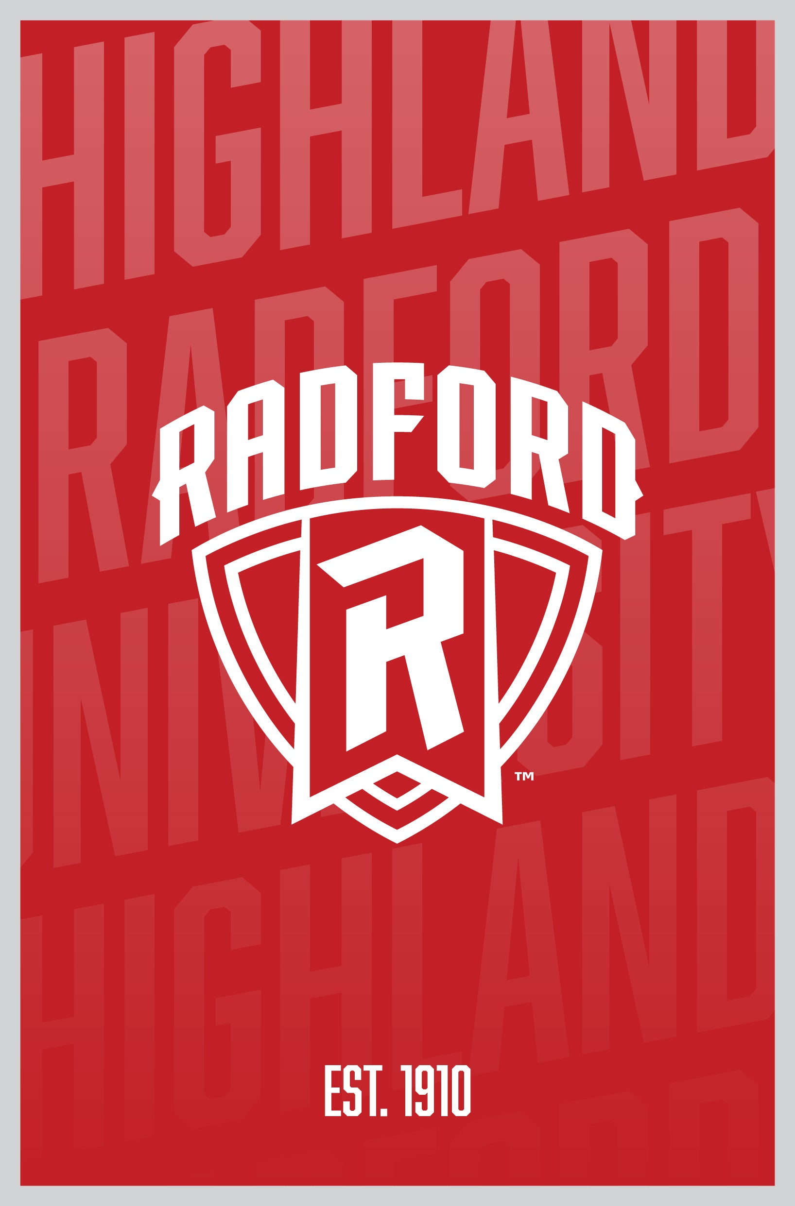 Radford University Highlanders Vintage College Poster Officially ...