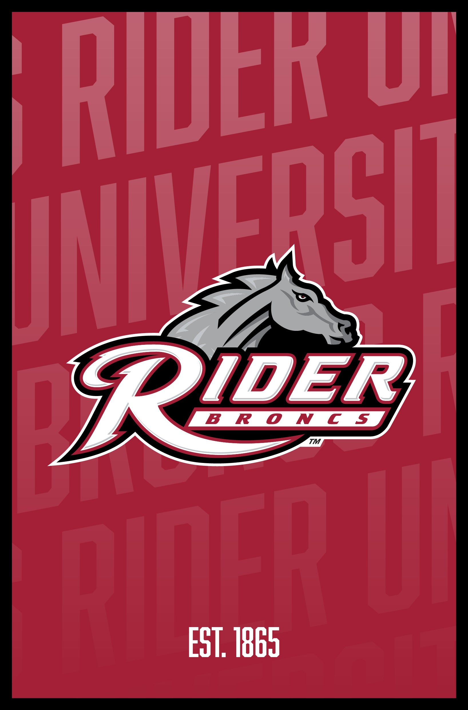 Rider University Broncs Vintage College Poster Officially Licensed ...