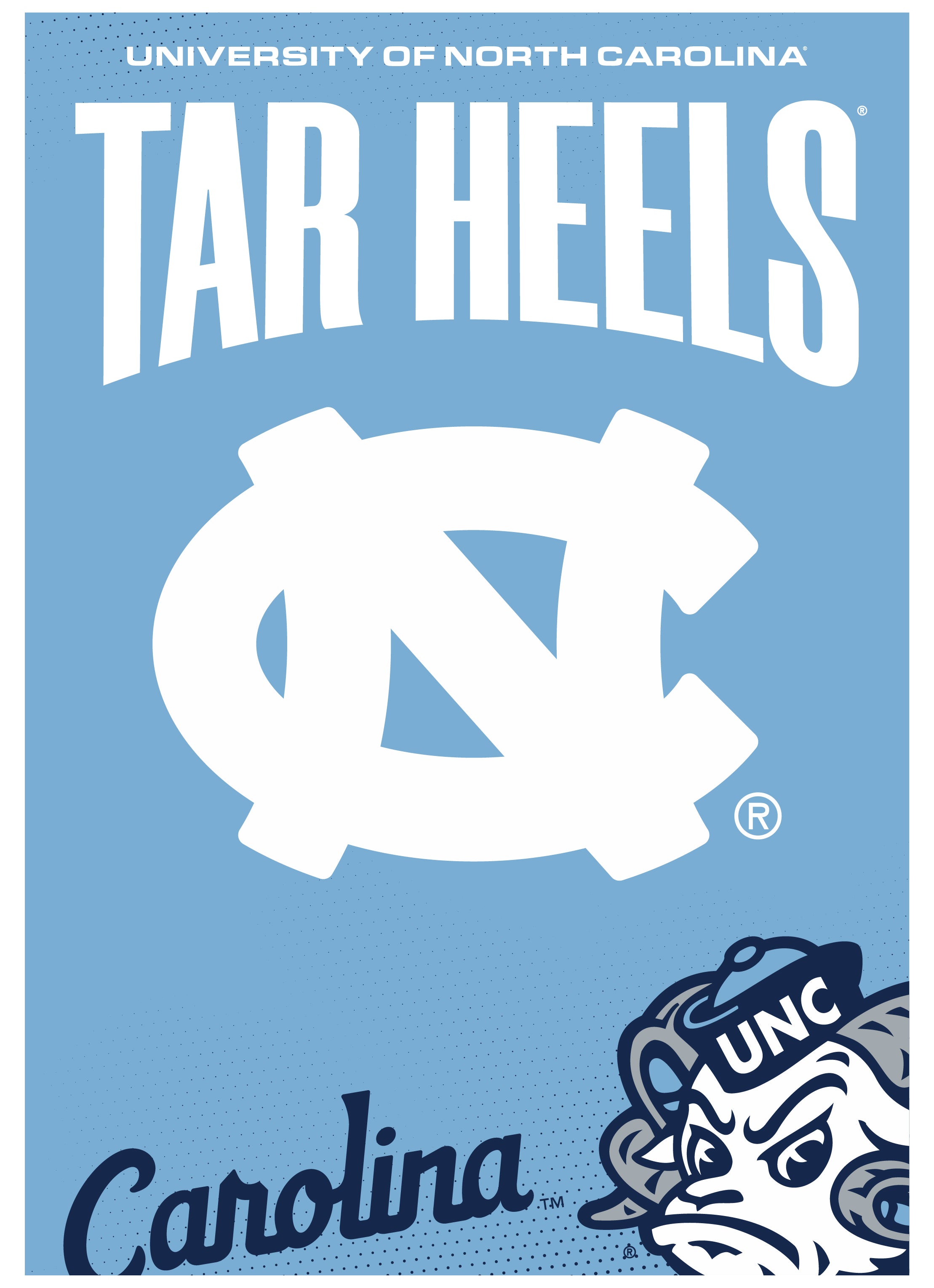 UNC Tar Heels Vintage Collegiate Poster – Officially Licensed College ...