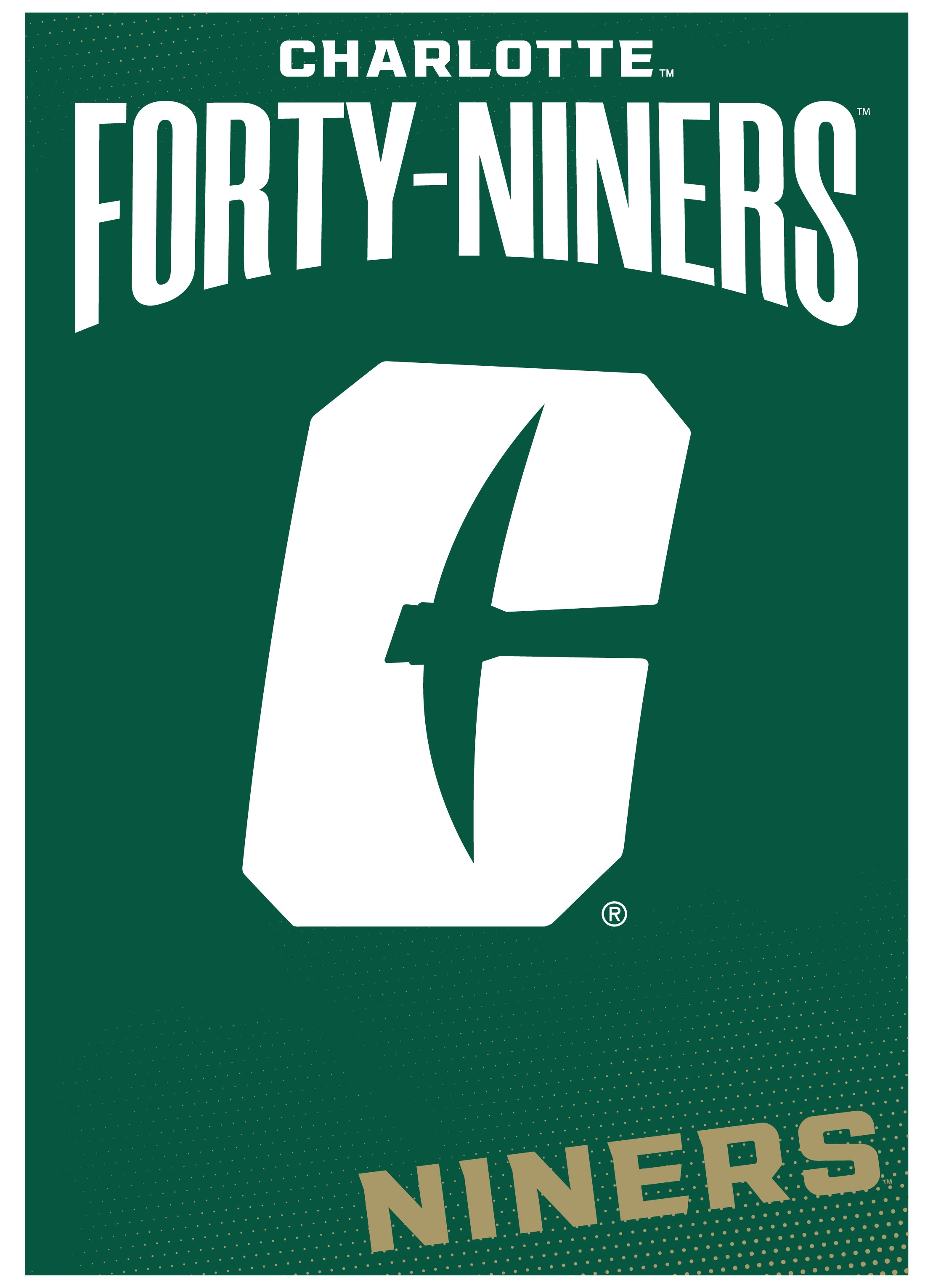 North Carolina Charlotte Forty-Niners Vintage Collegiate Poster ...