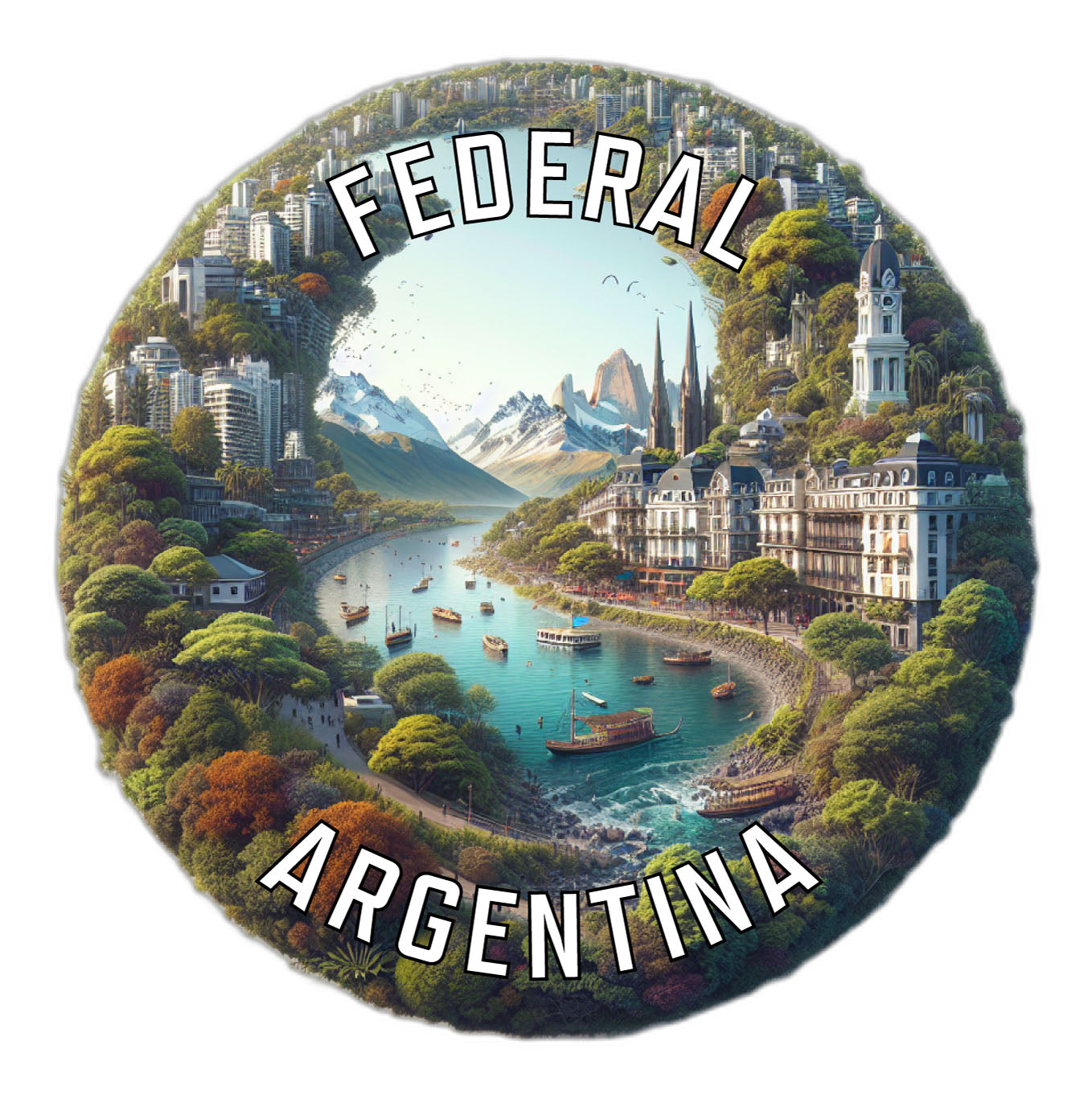 Federal Argentina Souvenir Vinyl Decal Sticker 6-Inch – R & R INC.