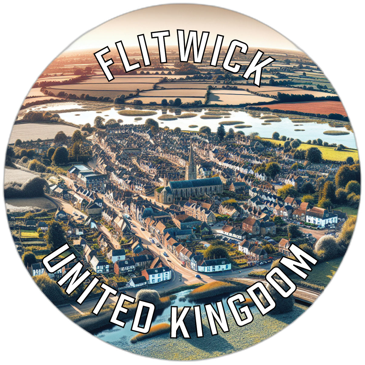 Flitwick United Kingdom Souvenir Vinyl Decal Sticker 2-Inch – R & R INC.