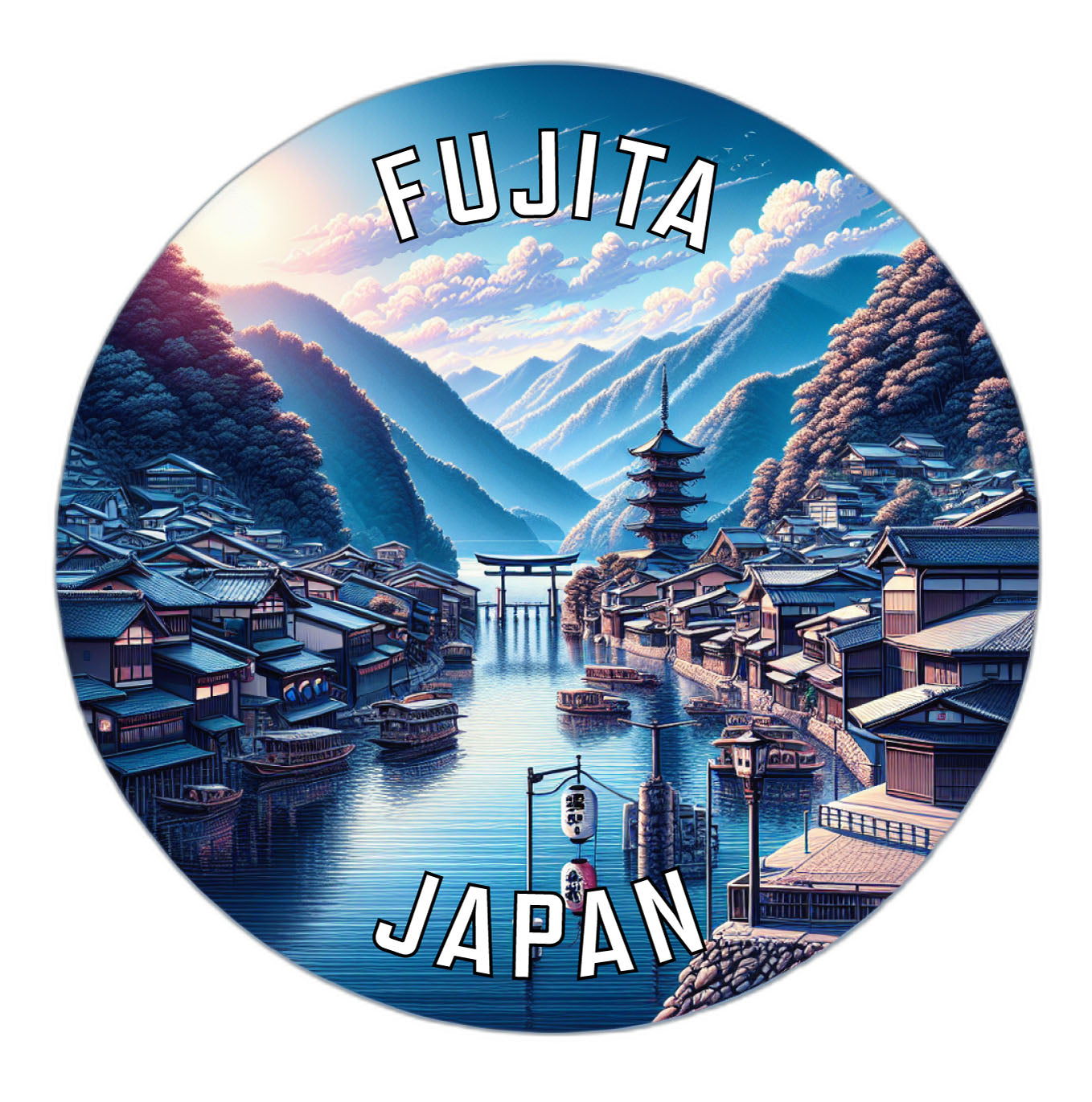 Fujita Japan Souvenir Vinyl Decal Sticker 2-Inch – R & R INC.