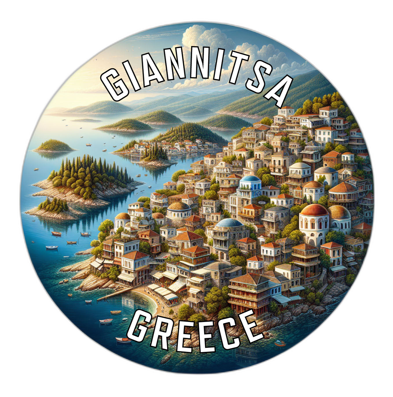 Giannitsa Greece Souvenir Vinyl Decal Sticker 2-Inch – R & R INC.