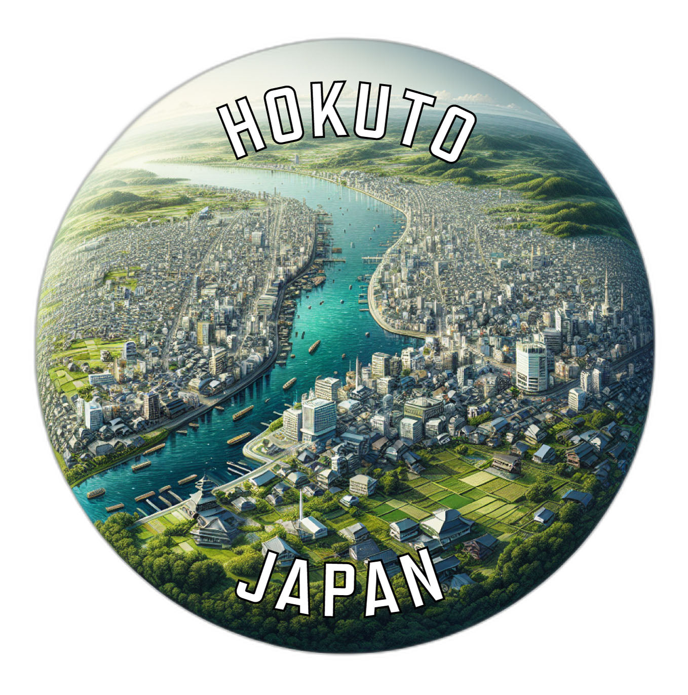 Hokuto Japan Souvenir Vinyl Decal Sticker 6-Inch – R & R INC.