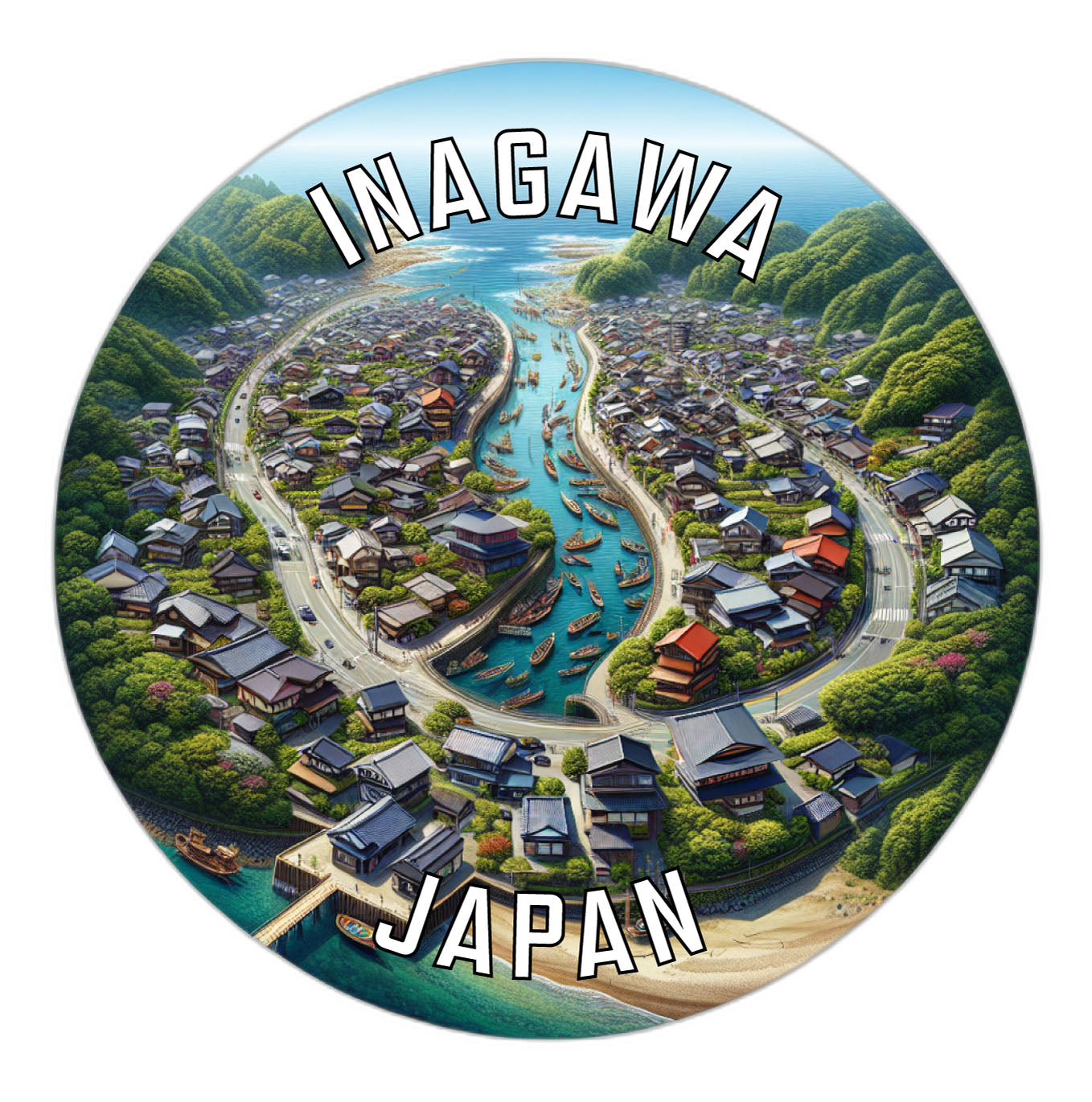 Inagawa Japan Souvenir Vinyl Decal Sticker 2-Inch – R & R INC.