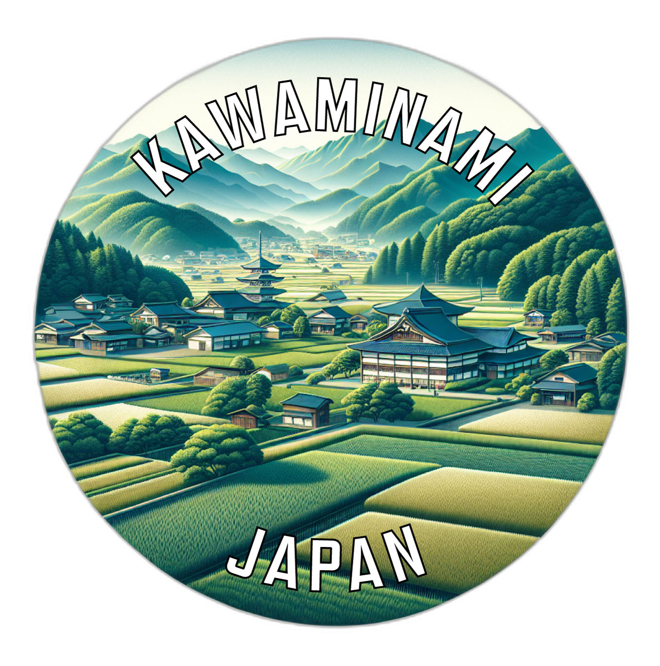Kawaminami Japan Souvenir Vinyl Decal Sticker 6-Inch – R & R INC.