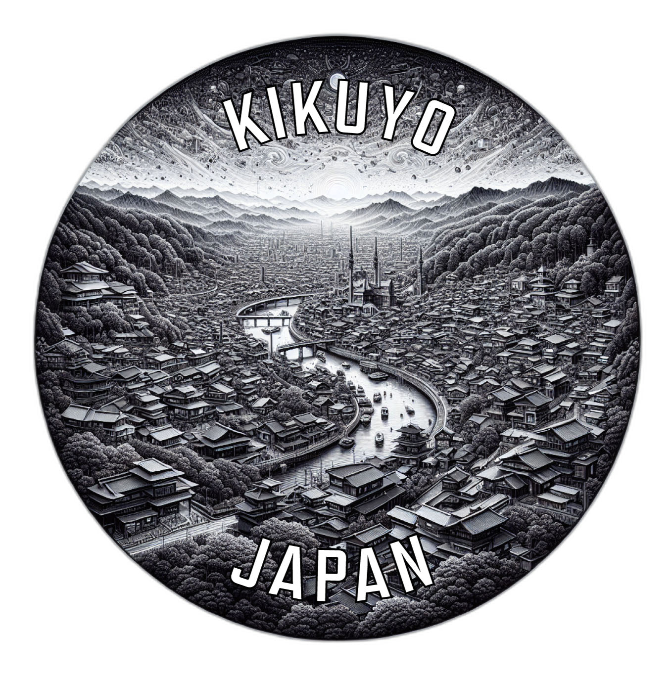 Kikuyo Japan Souvenir Vinyl Decal Sticker 6-Inch – R & R INC.