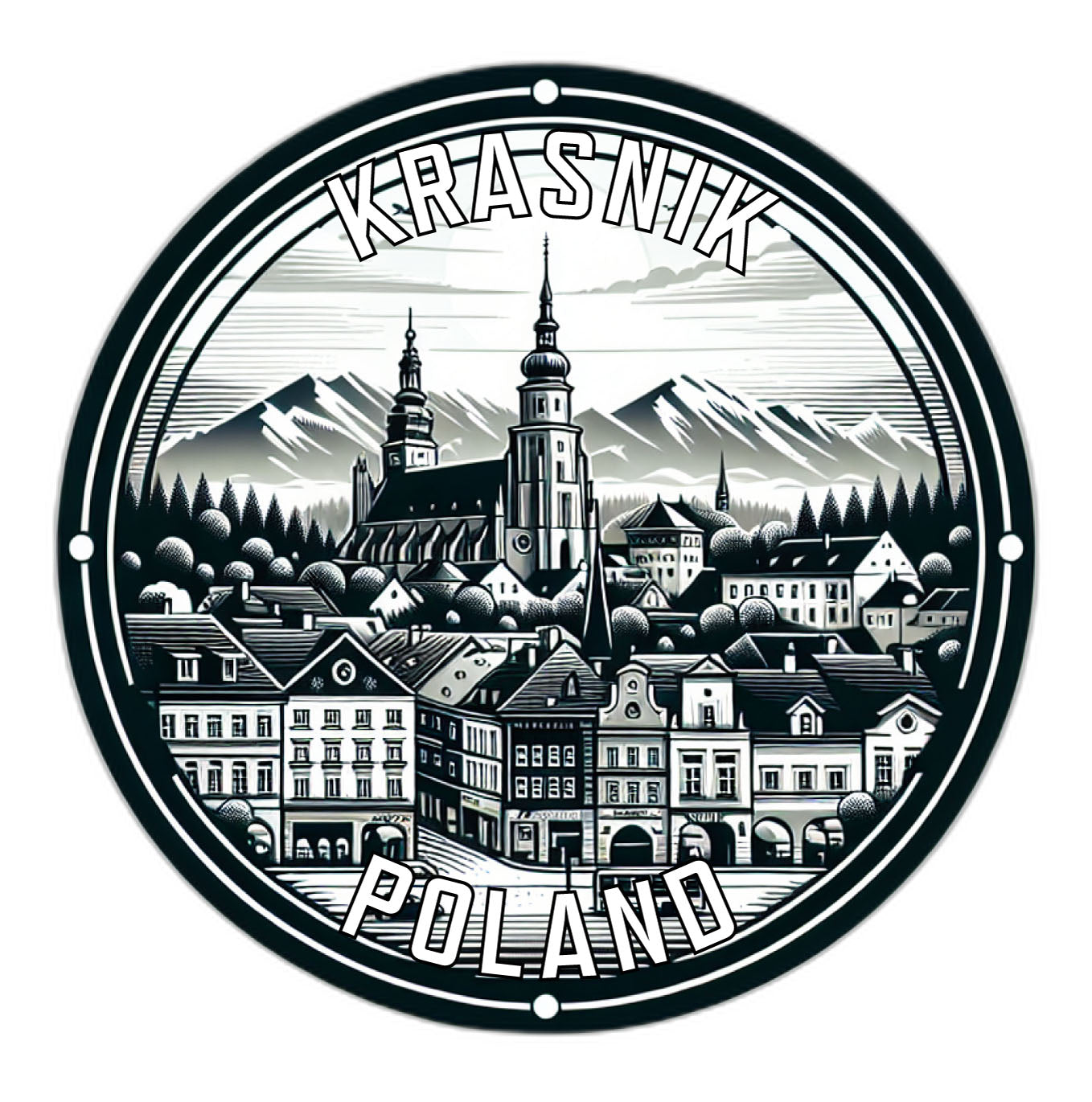 Krasnik Poland Souvenir Vinyl Decal Sticker 2-Inch – R & R INC.