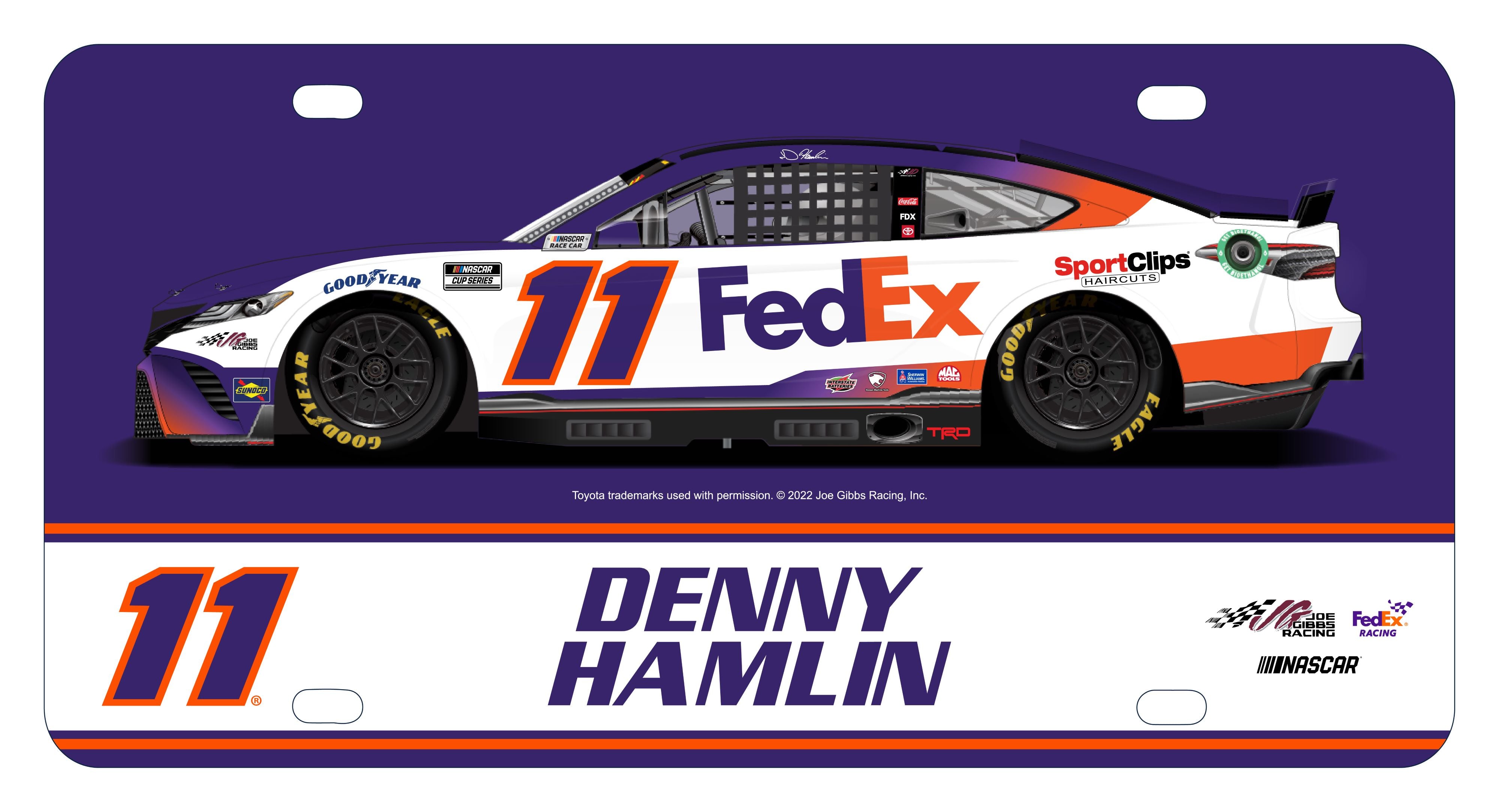 #11 Denny Hamlin Officially Licensed NASCAR License Plate – R & R INC.