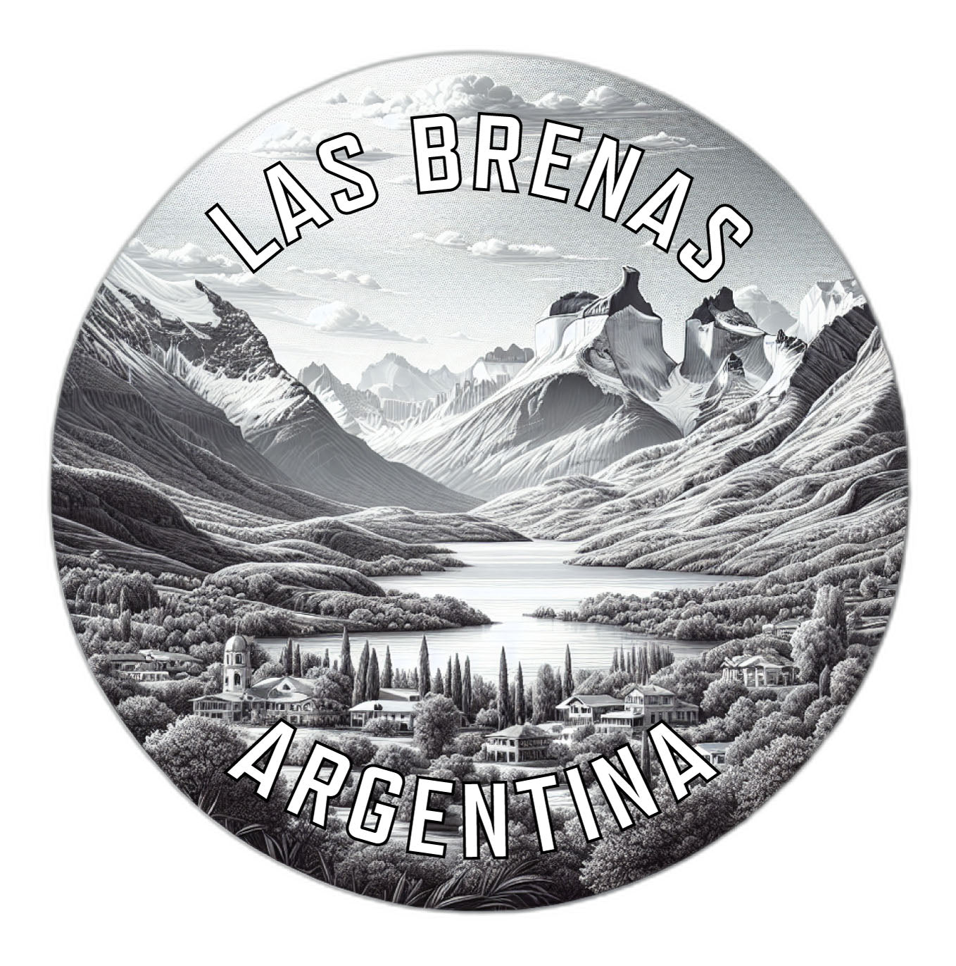 Las Brenas Argentina Souvenir Vinyl Decal Sticker 2-Inch – R & R INC.