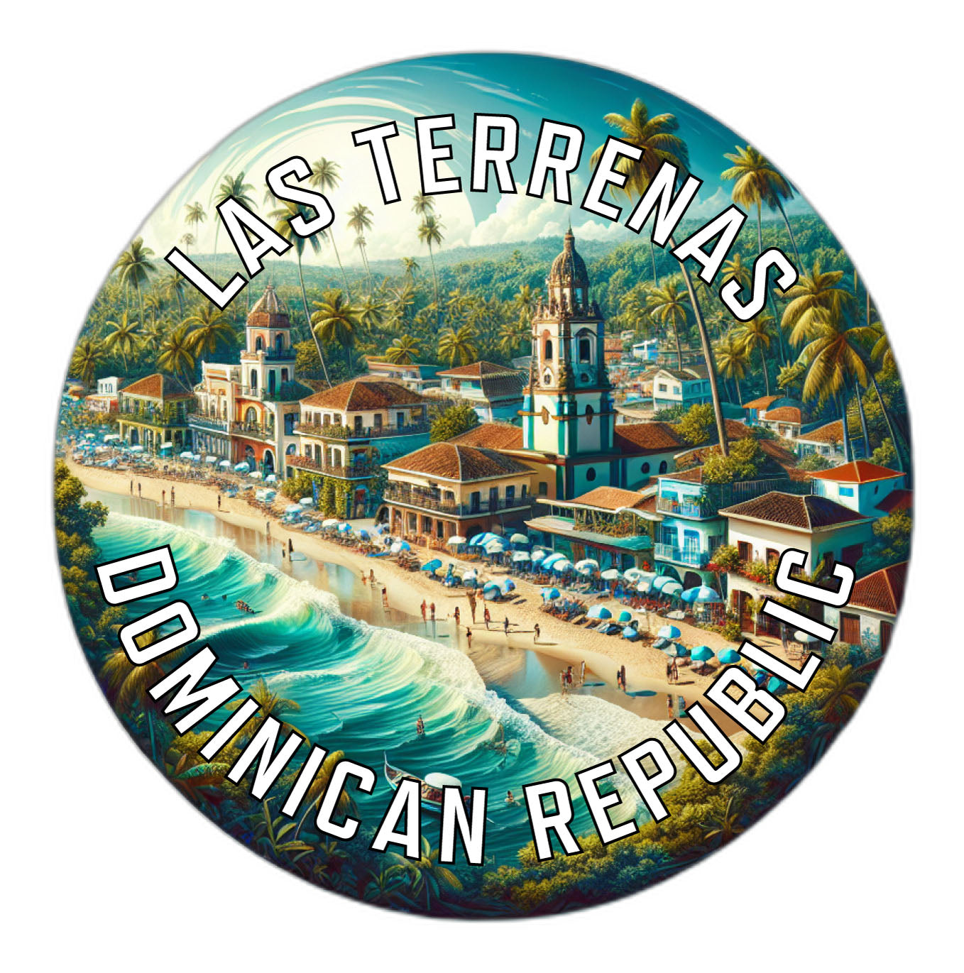 Las Terrenas Dominican Republic Souvenir Vinyl Decal Sticker 4-Inch – R ...