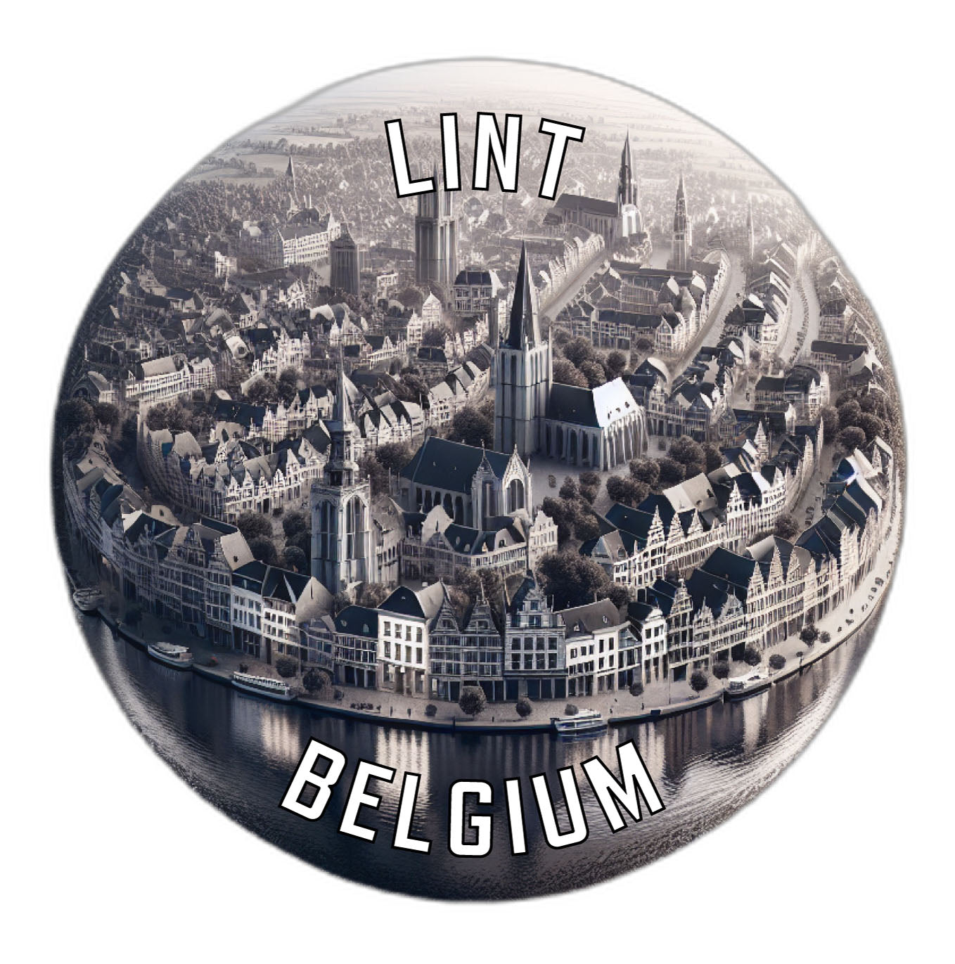 Lint Belgium Souvenir Vinyl Decal Sticker 6-Inch – R & R INC.