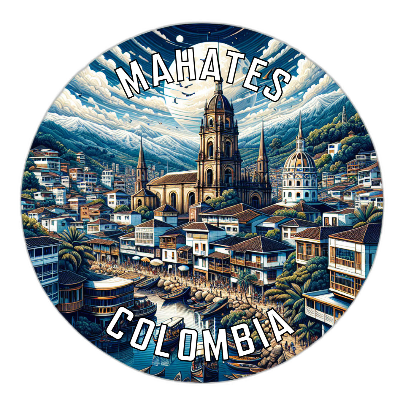Mahates Colombia Souvenir Vinyl Decal Sticker 6-Inch – R & R INC.