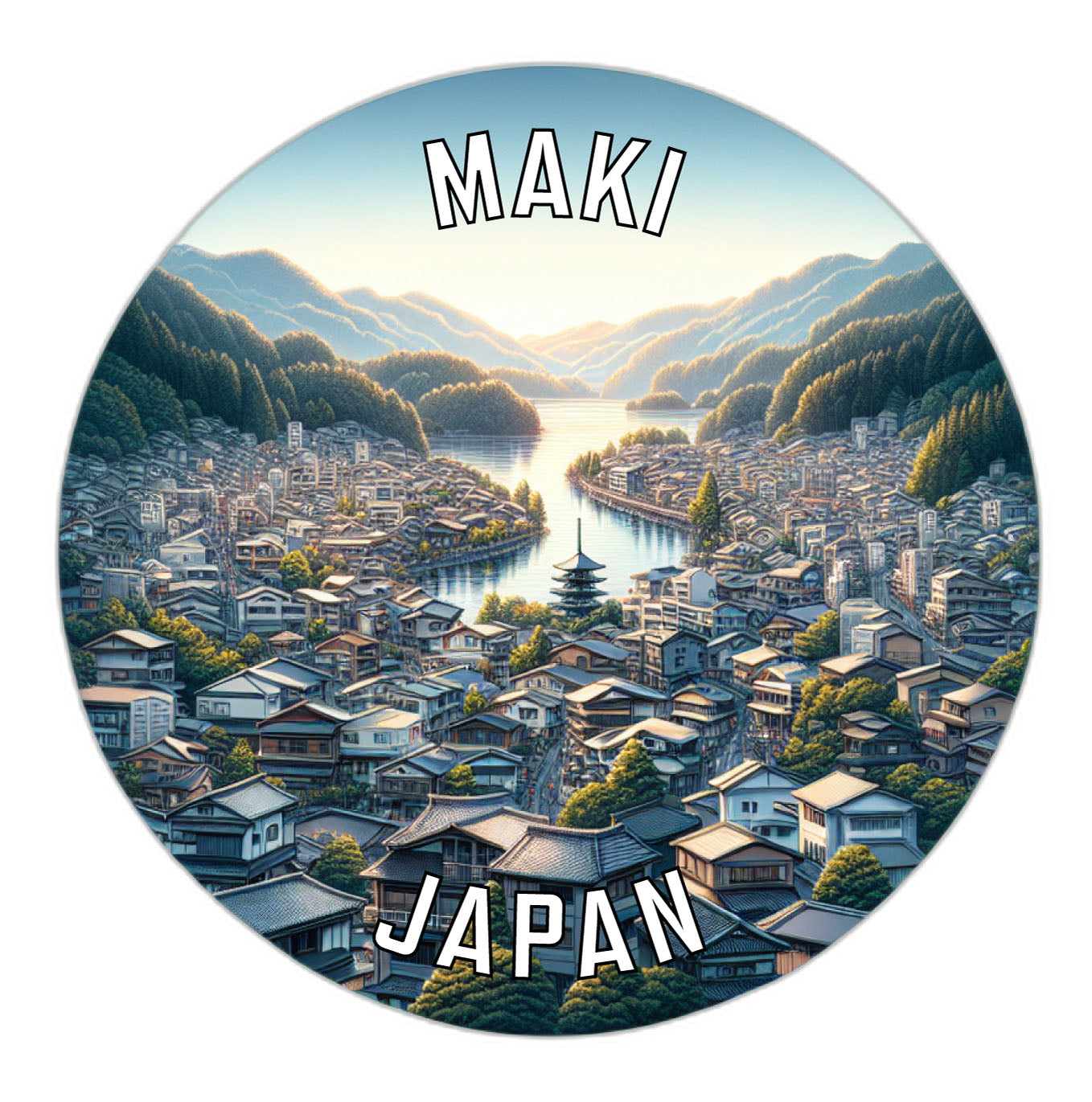 Maki Japan Souvenir Vinyl Decal Sticker 6-Inch – R & R INC.