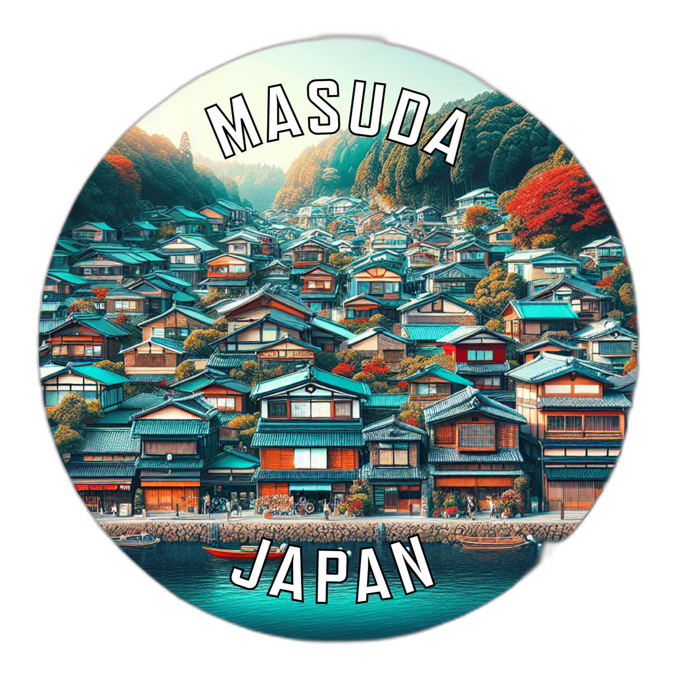 Masuda Japan Souvenir Vinyl Decal Sticker 2-Inch – R & R INC.