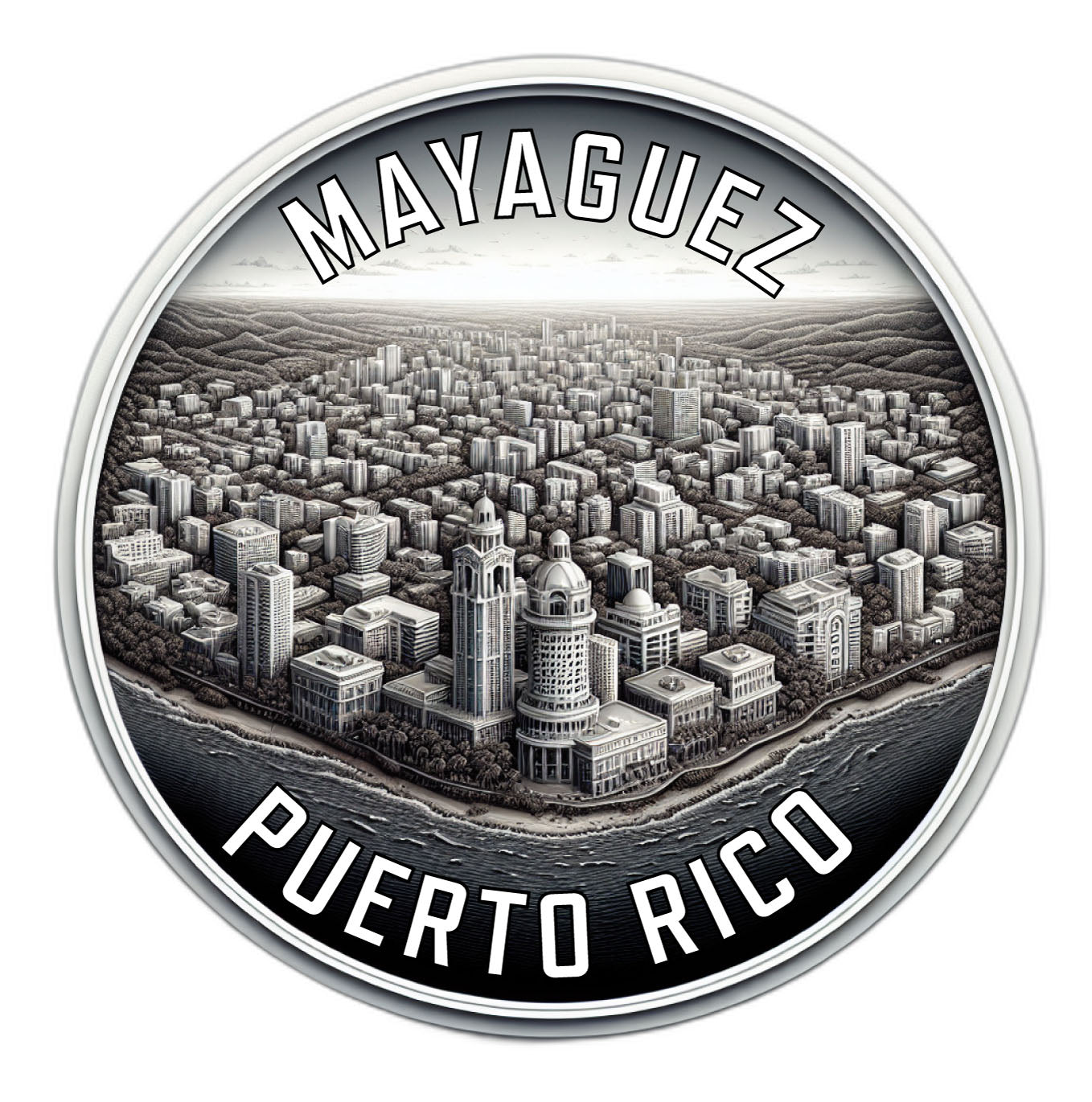 Mayaguez Puerto Rico Souvenir Vinyl Decal Sticker 3-Inch – R & R INC.
