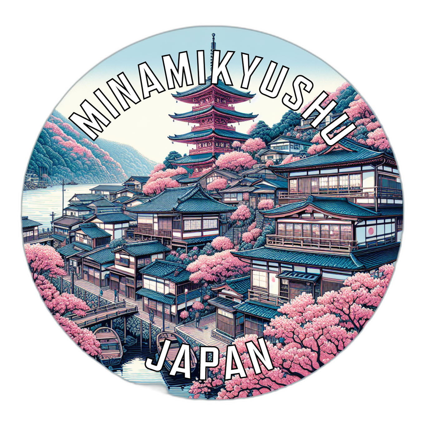 Minamikyushu Japan Souvenir Vinyl Decal Sticker 6-Inch – R & R INC.