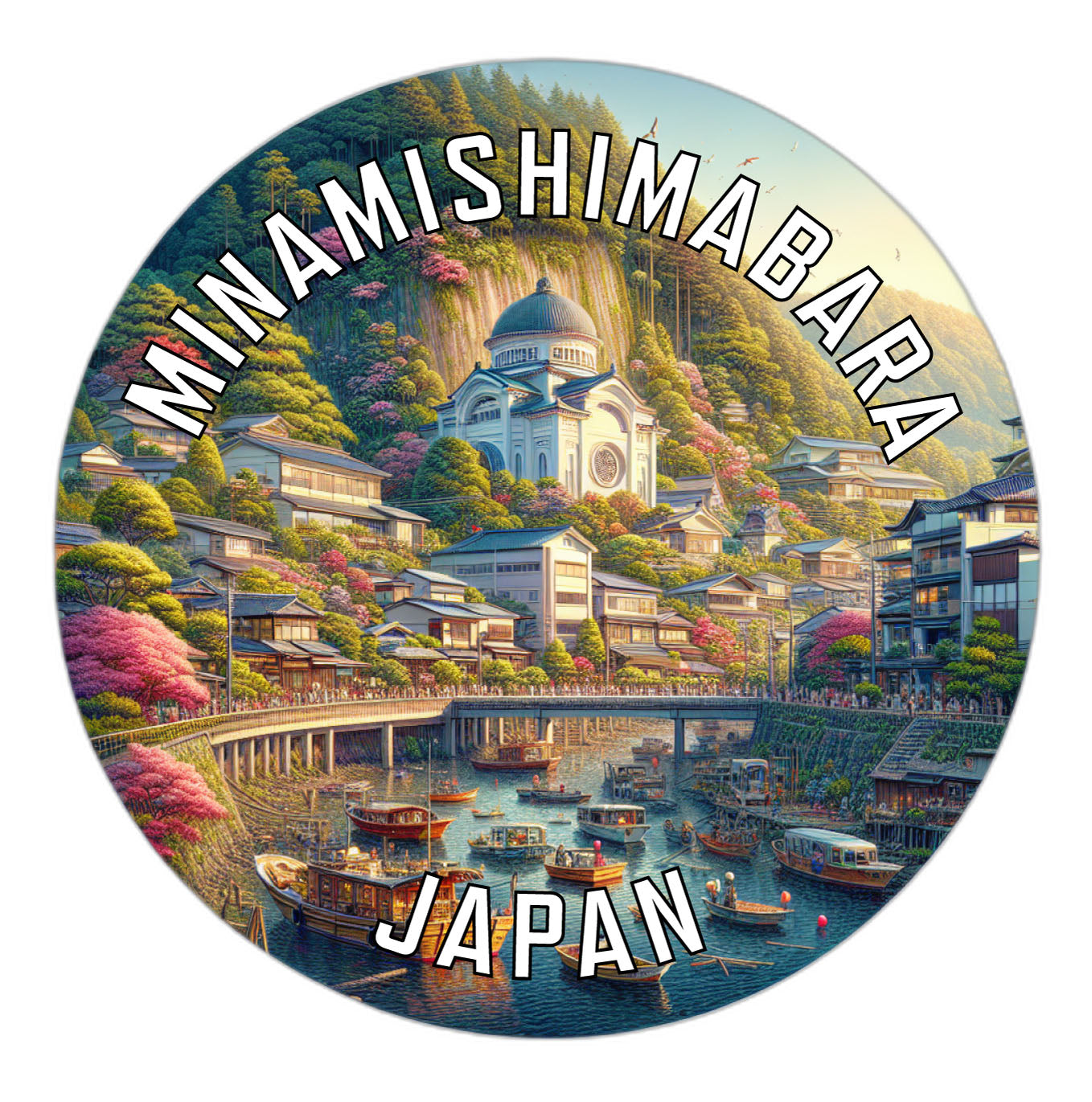 Minamishimabara Japan Souvenir Vinyl Decal Sticker 6-Inch – R & R INC.