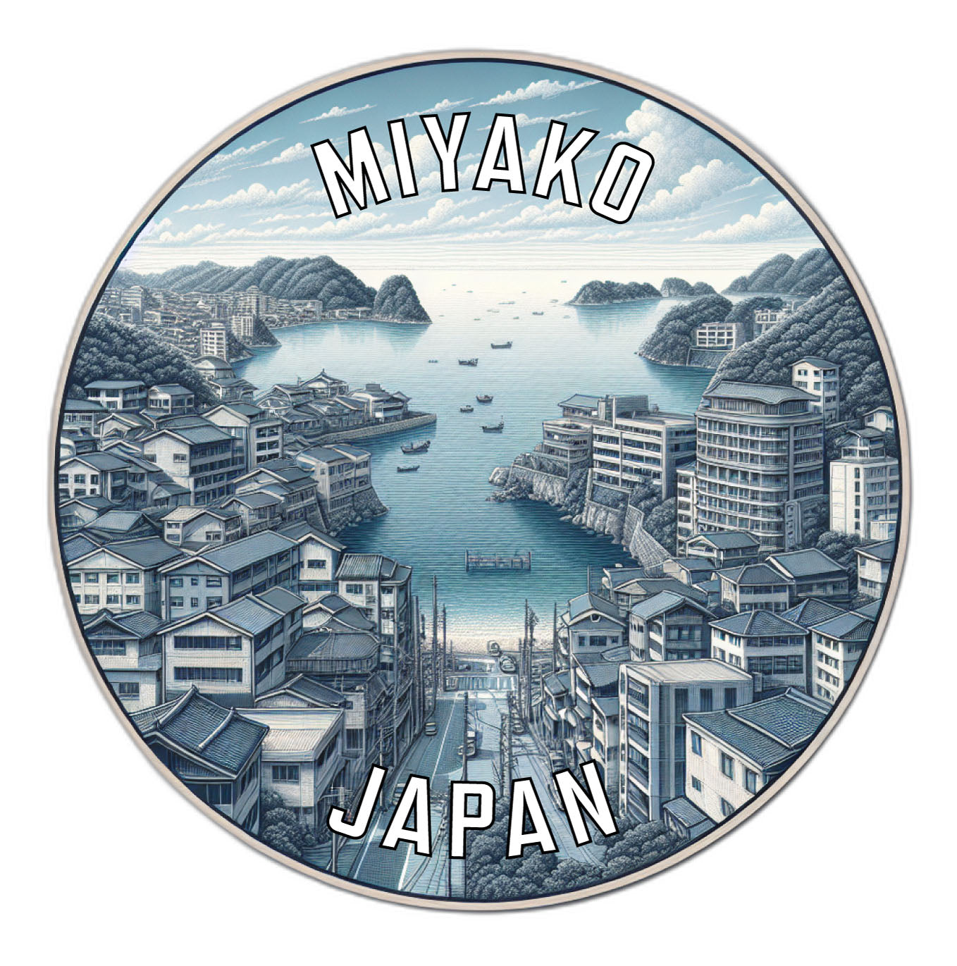 Miyako Japan Souvenir Vinyl Decal Sticker 6-Inch – R & R INC.
