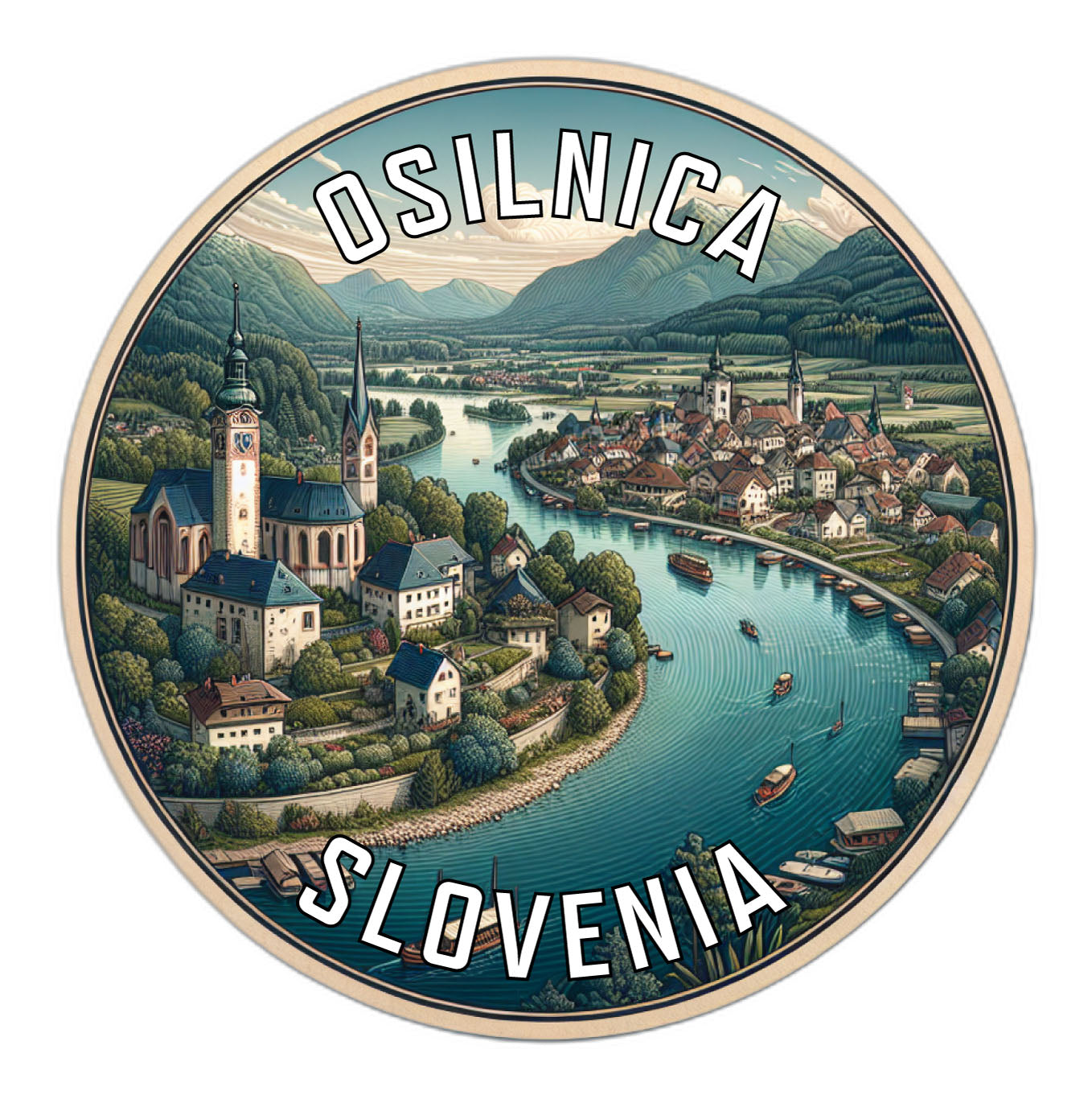 Osilnica Slovenia Souvenir Vinyl Decal Sticker 6-Inch – R & R INC.