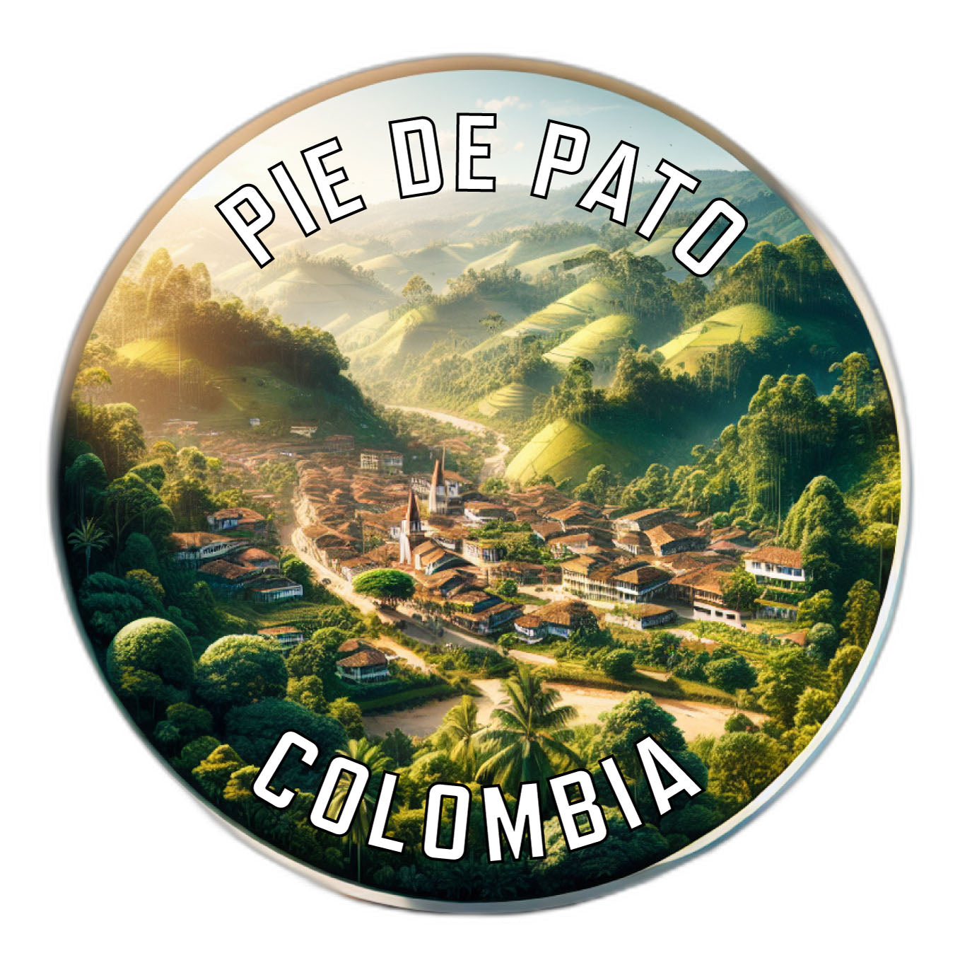 Pie de Pato Colombia Souvenir Vinyl Decal Sticker 2-Inch – R & R INC.