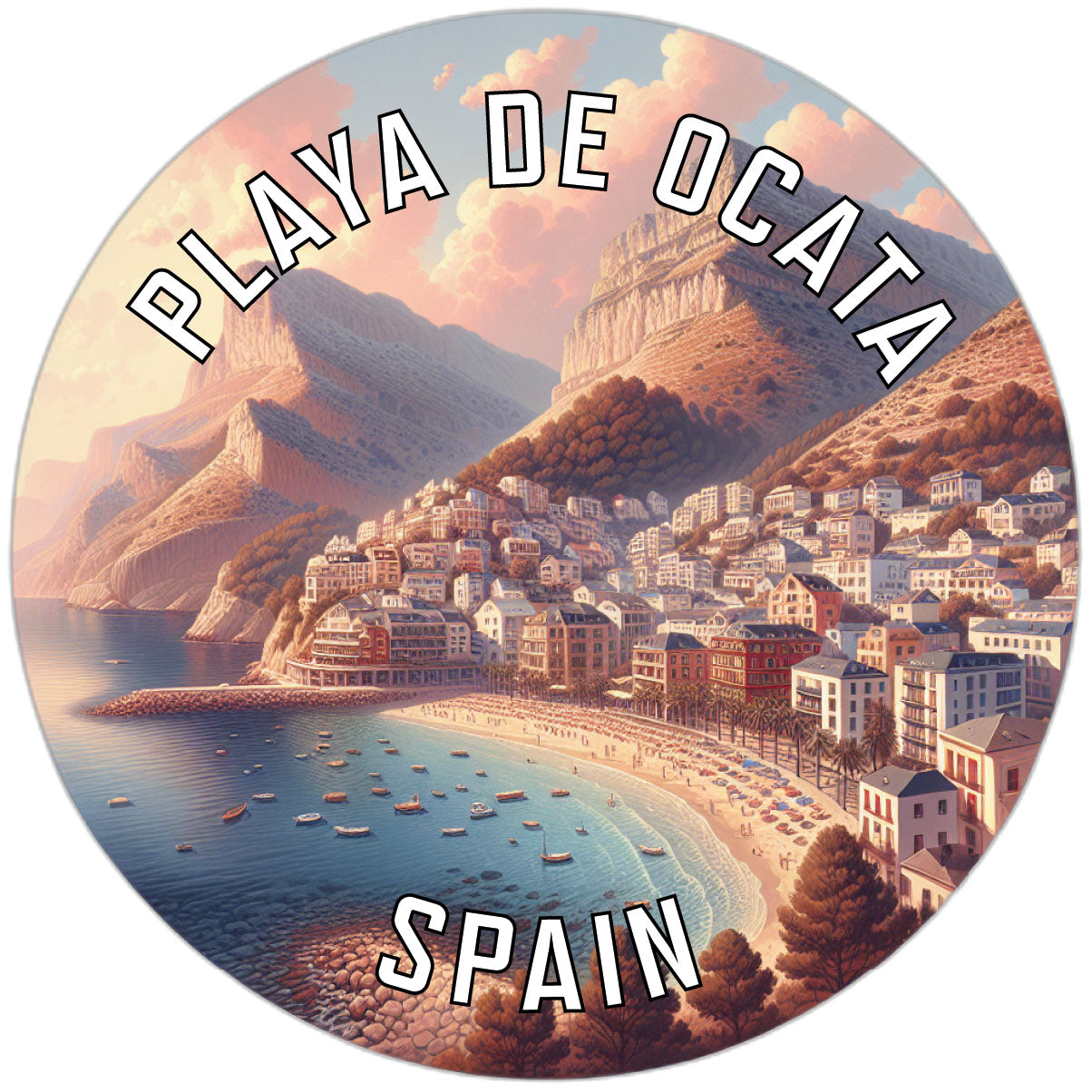 Playa de Ocata Souvenir Vinyl Decal Sticker 2-Inch – R & R INC.