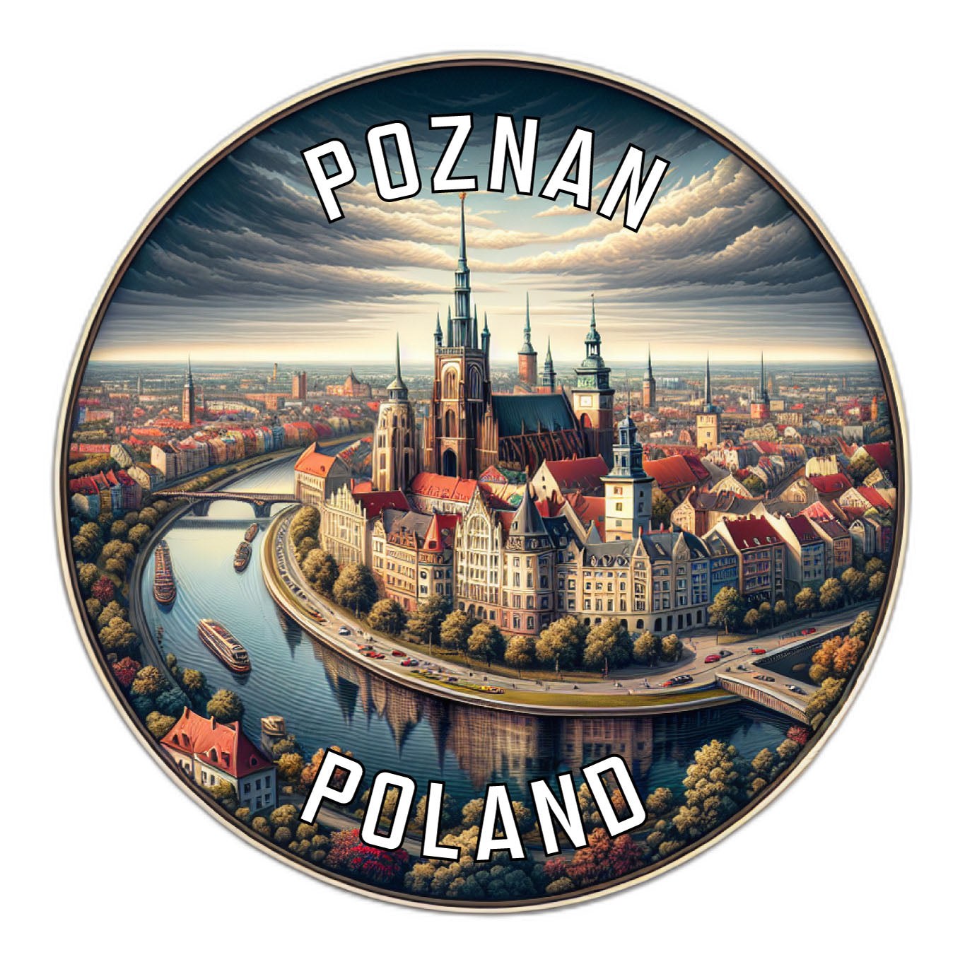 Poznan Poland Souvenir Vinyl Decal Sticker 6-Inch – R & R INC.