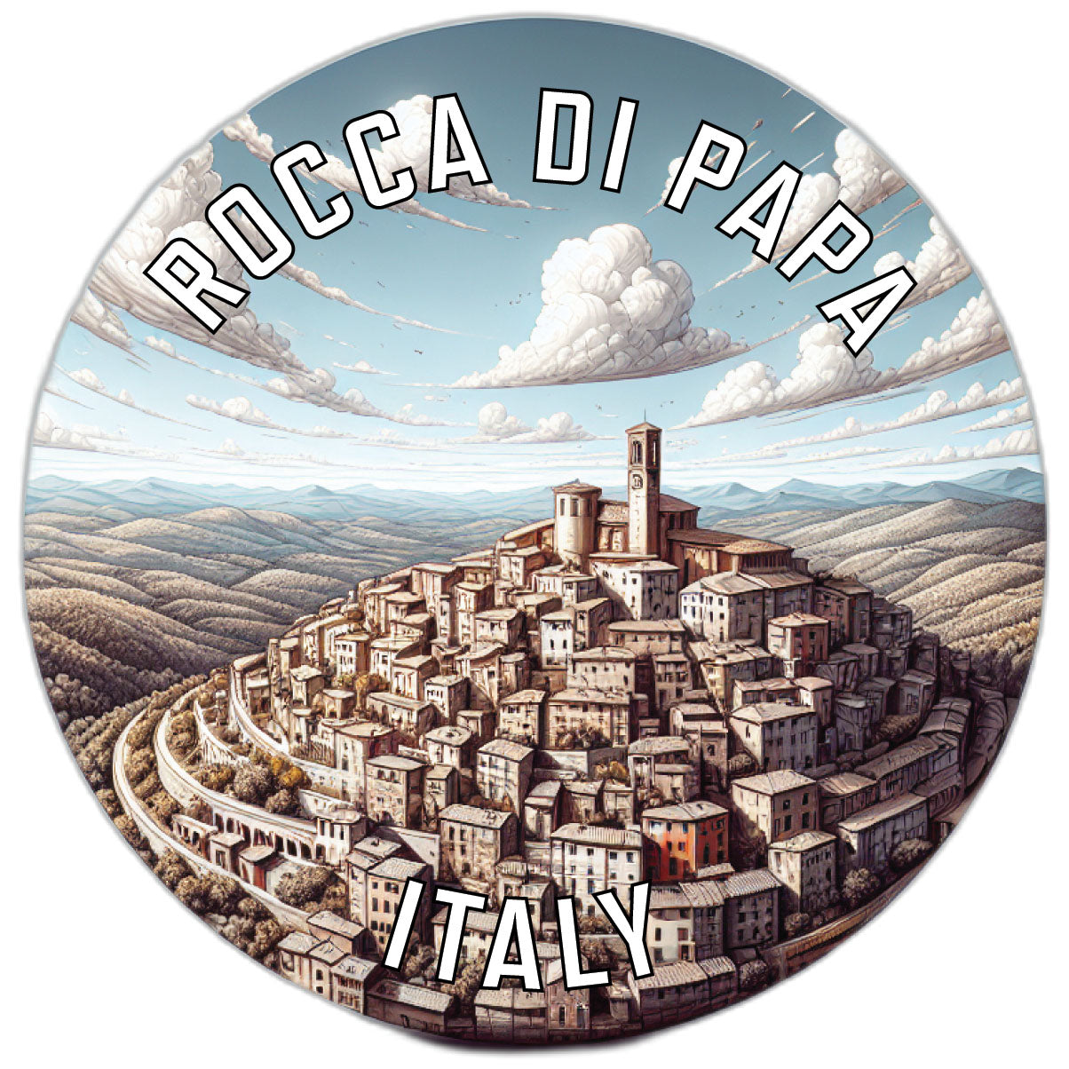 Rocca di Papa Italy Souvenir Vinyl Decal Sticker 6-Inch – R & R INC.
