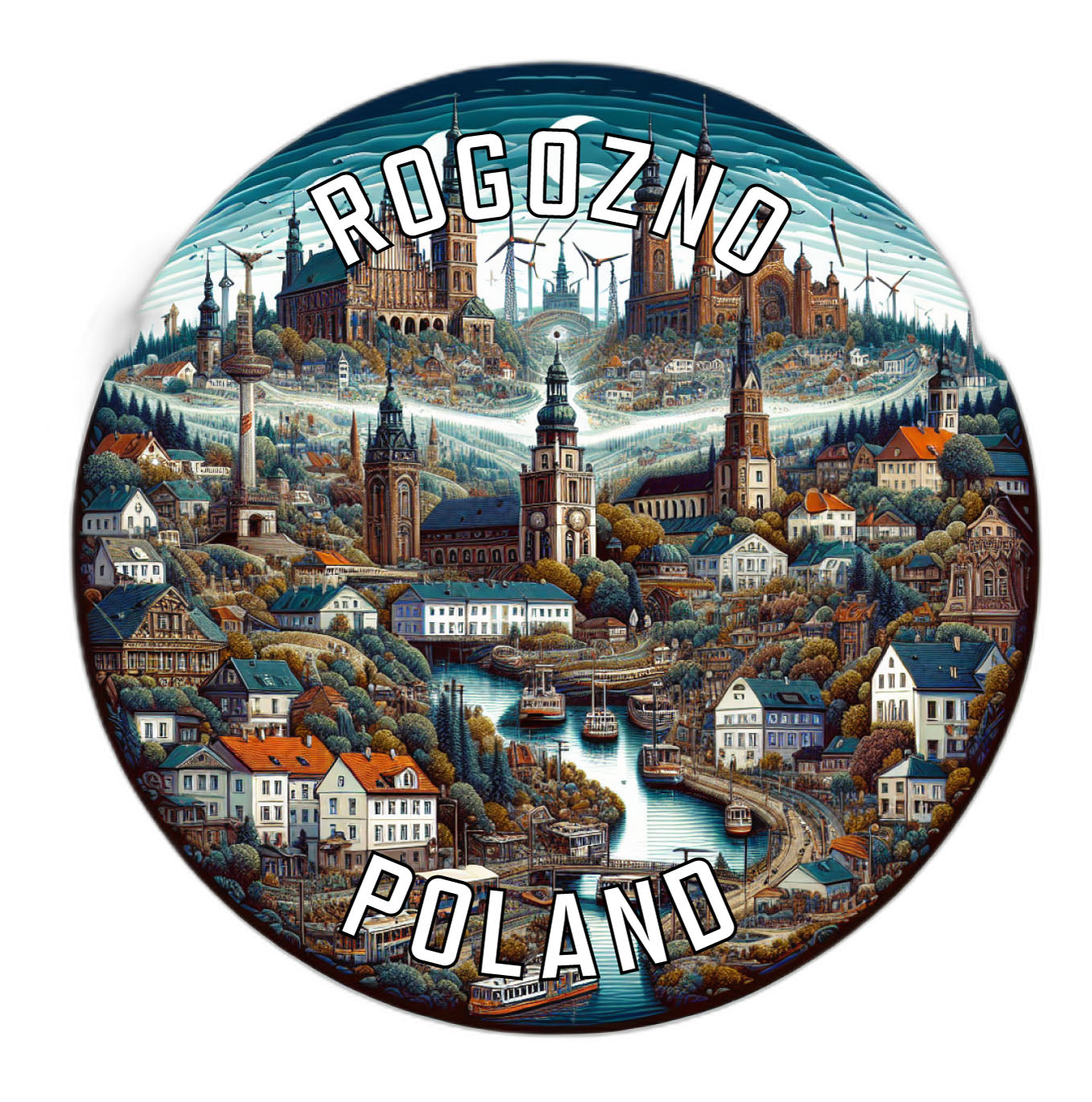 Rogozno Poland Souvenir Vinyl Decal Sticker 6-Inch – R & R INC.