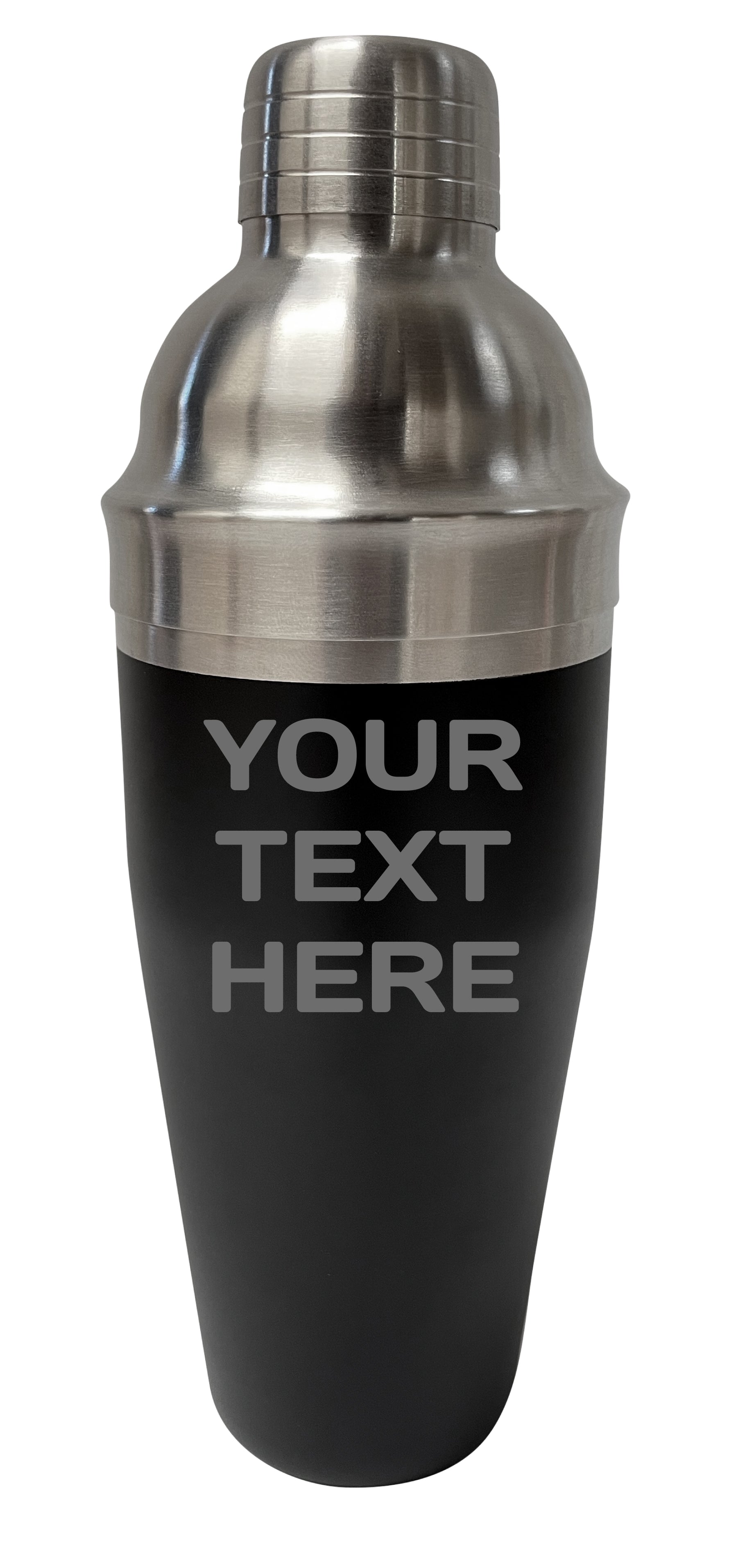 Custom 24 oz Stainless Steel Black Matte Cocktail Shaker Personalized ...