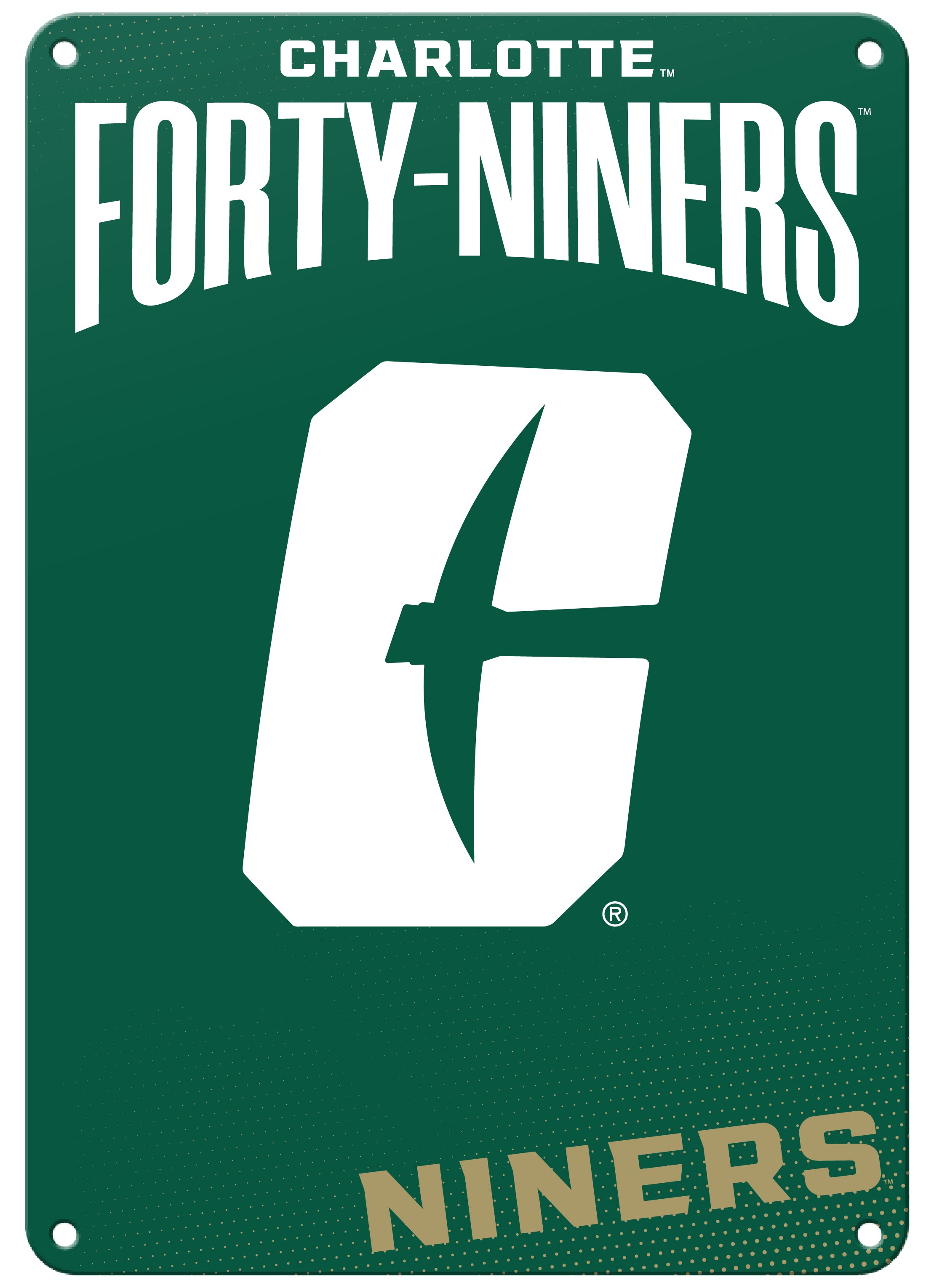 North Carolina Charlotte Forty-Niners 7"x10" College Wall Decor Metal ...