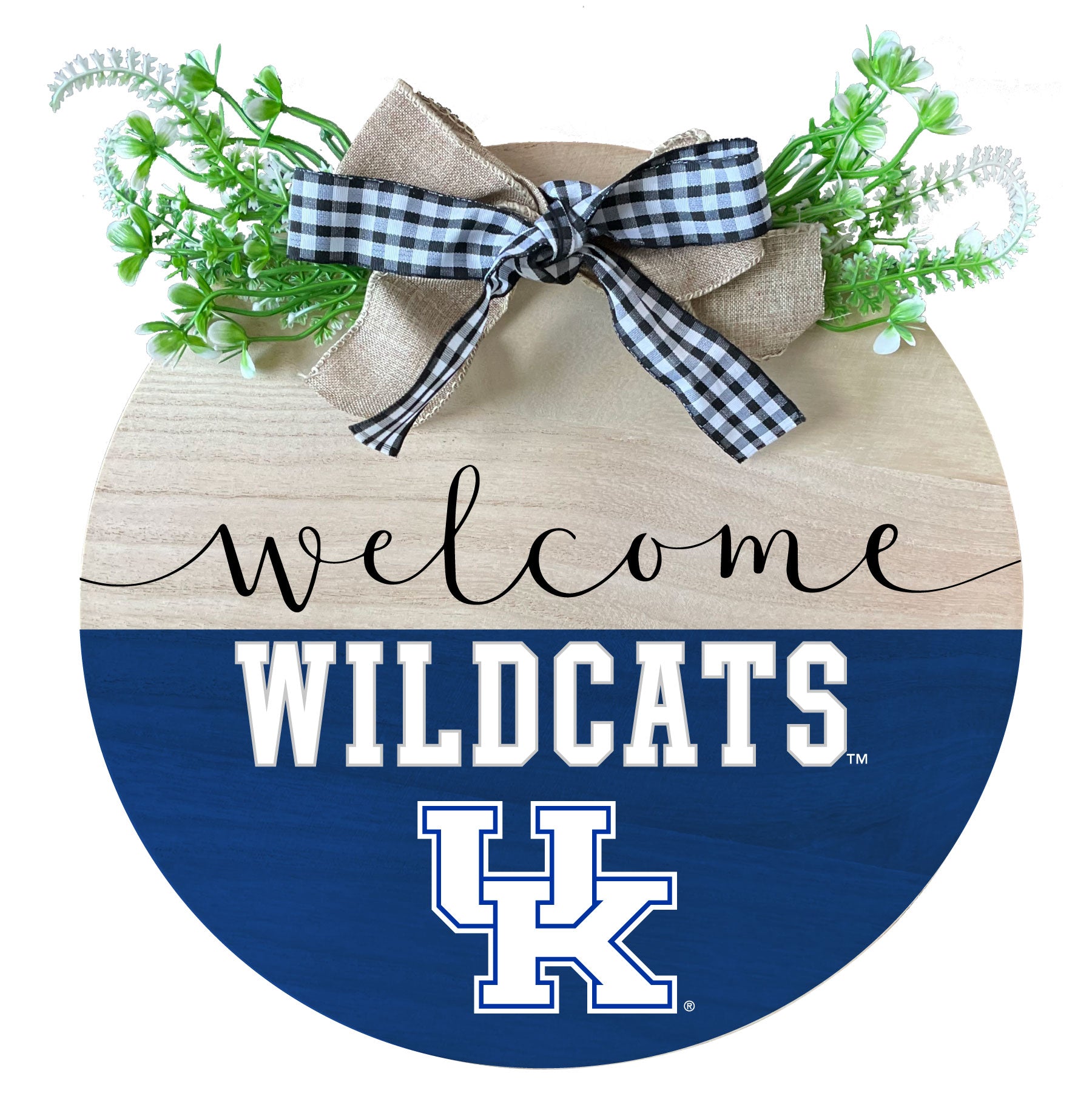 Kentucky Wildcats Wooden Wreath Welcome Sign Officially Licensed ...