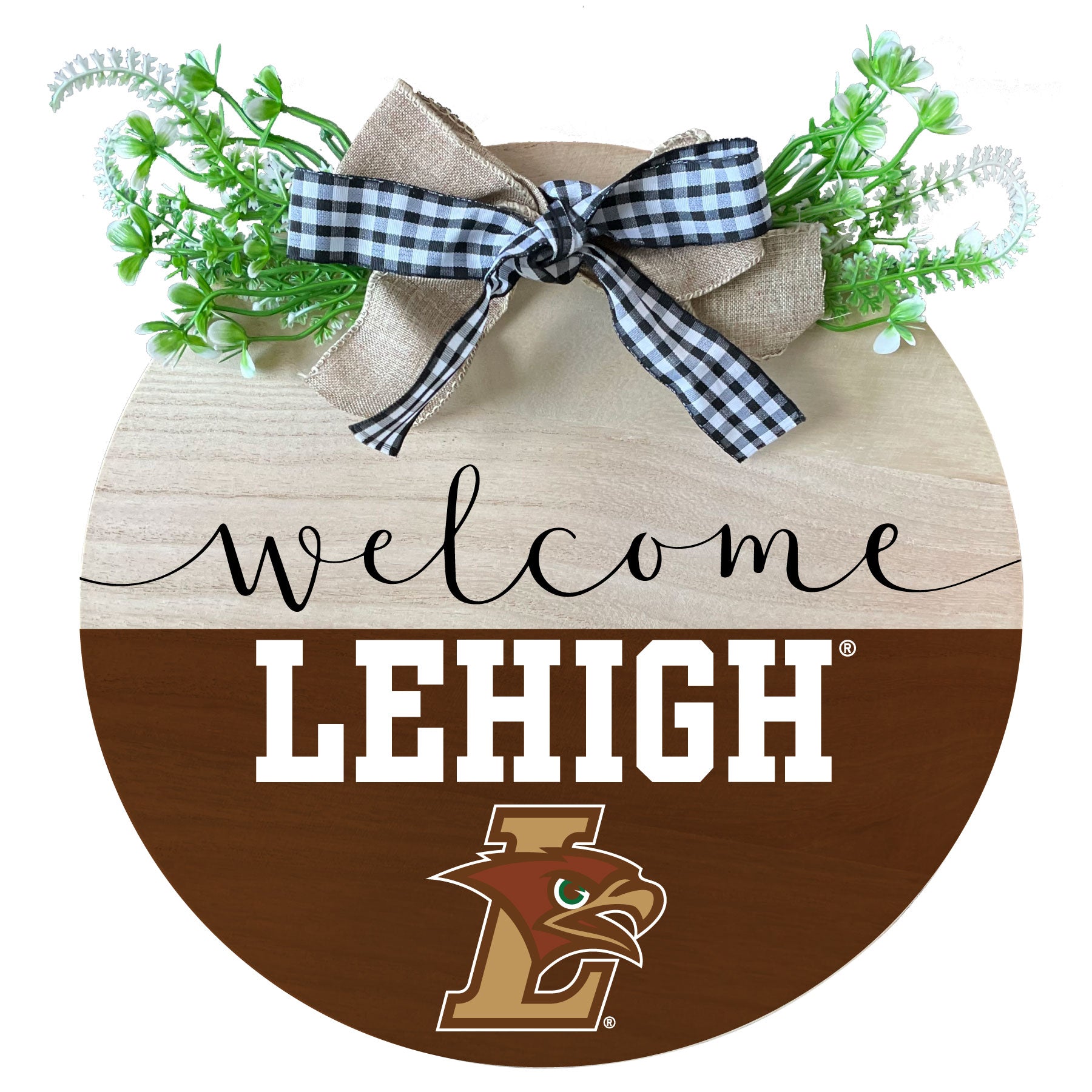Lehigh University Mountain Hawks Wooden Wreath Welcome Sign Officially ...