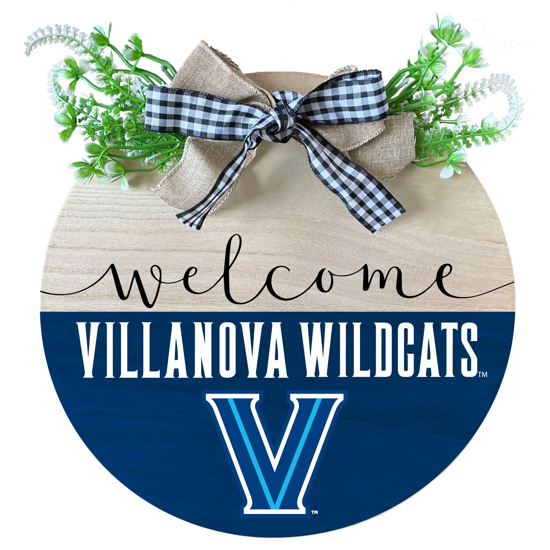 Villanova Wildcats Wooden Wreath Welcome Sign Officially Licensed ...
