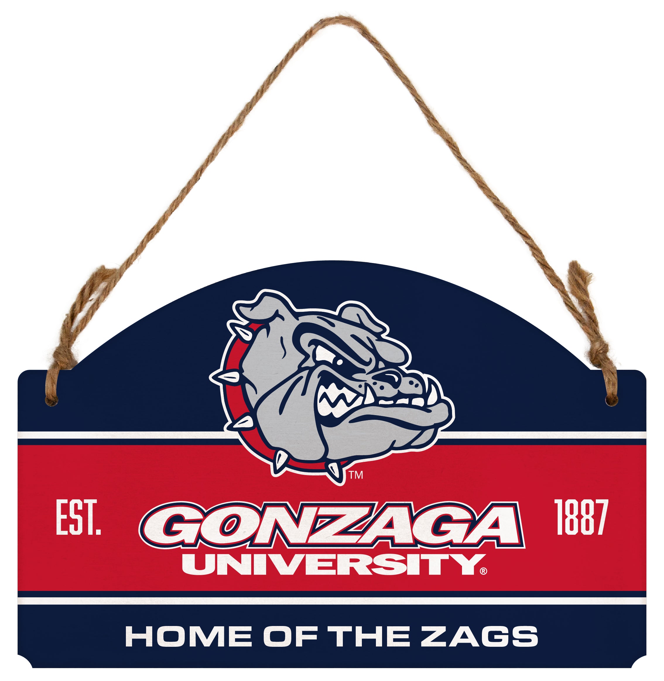 Gonzaga Bulldogs Flat Wood Sign with Hanging String - Officially Licen ...