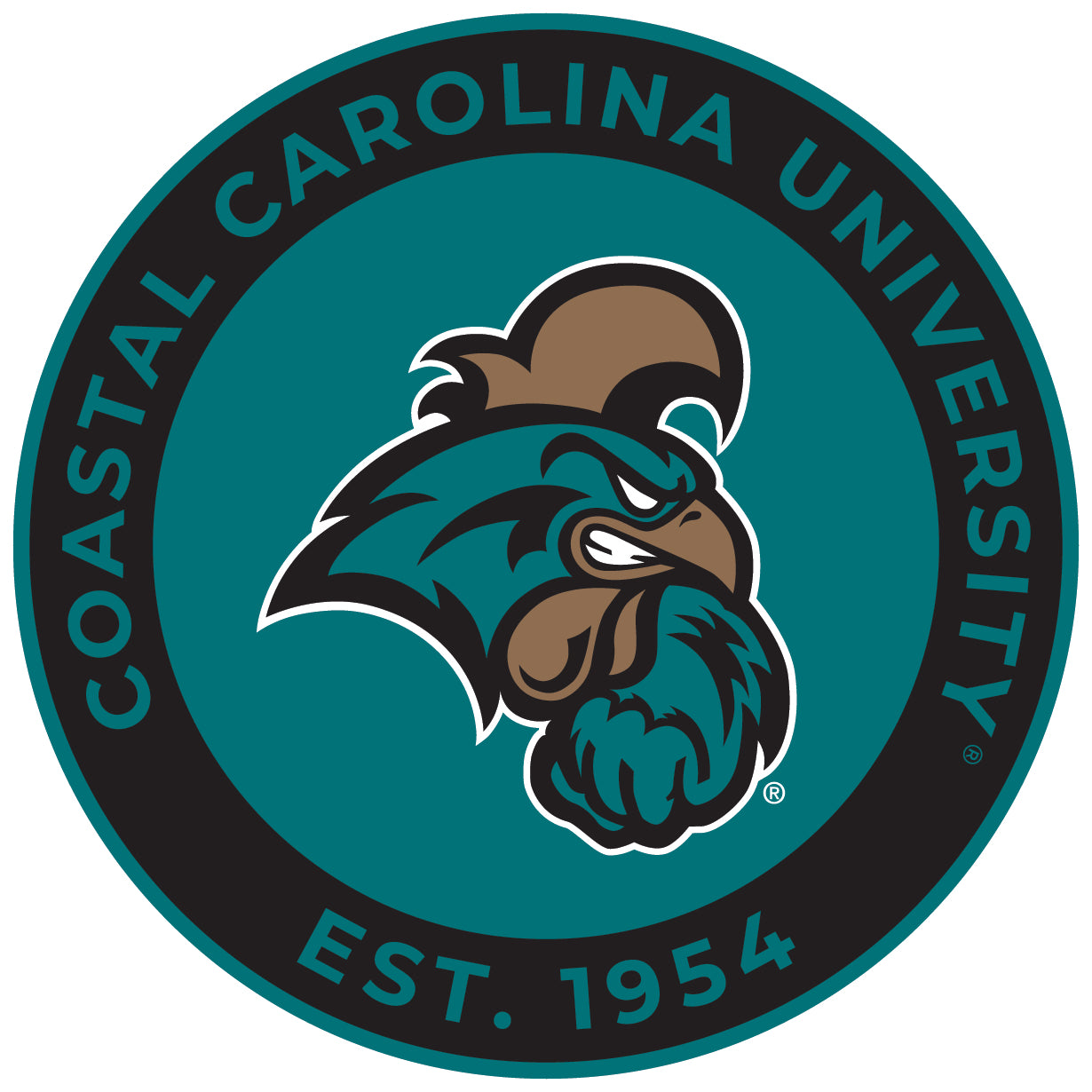 Coastal Carolina University Round Vinyl Decal Sticker Officially ...