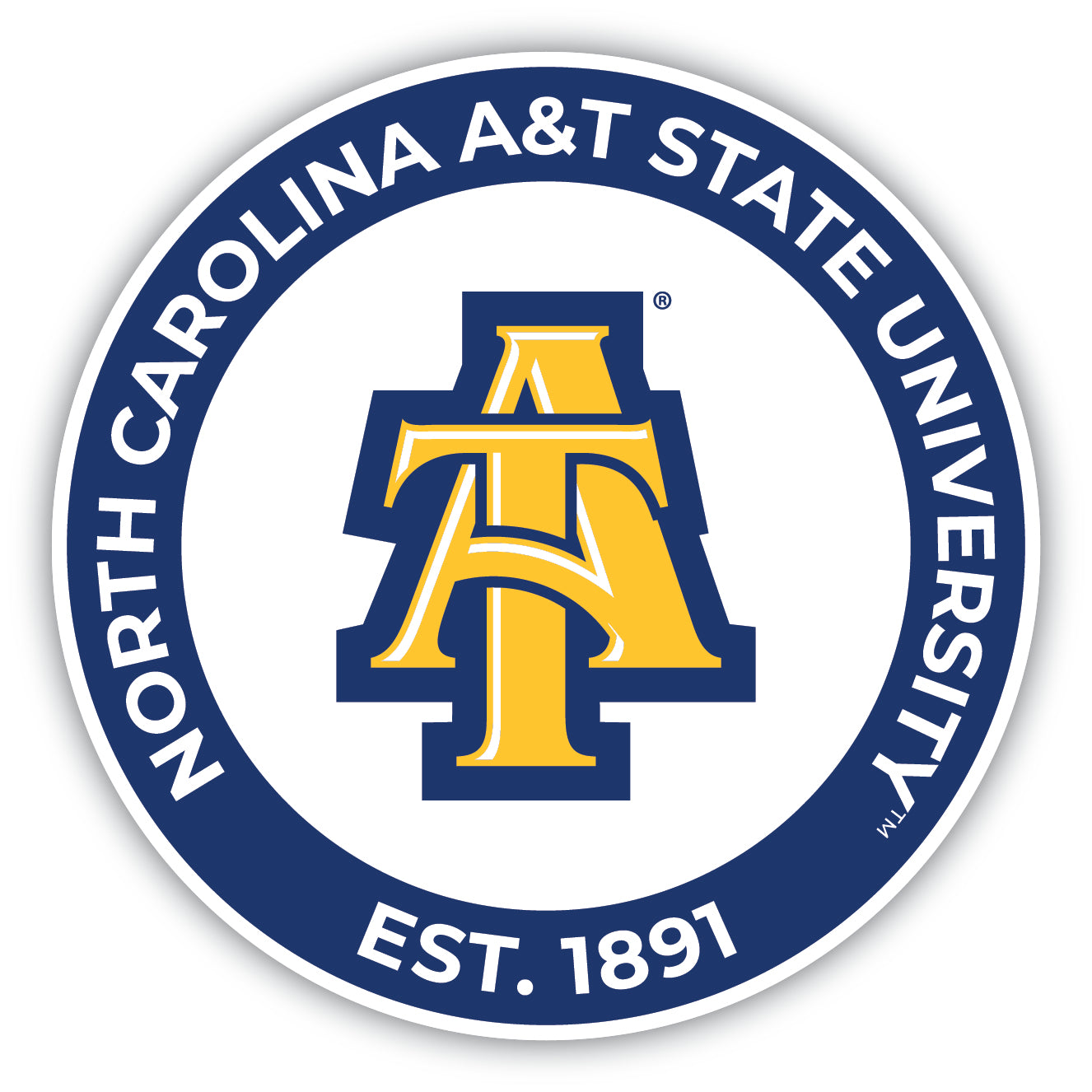 North Carolina A&T State Aggies Round Vinyl Decal Sticker Officially ...