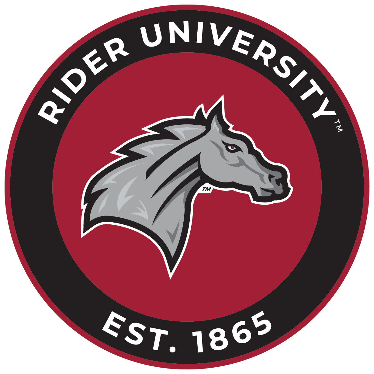 Rider University Broncs Round Vinyl Decal Sticker Officially Licensed ...