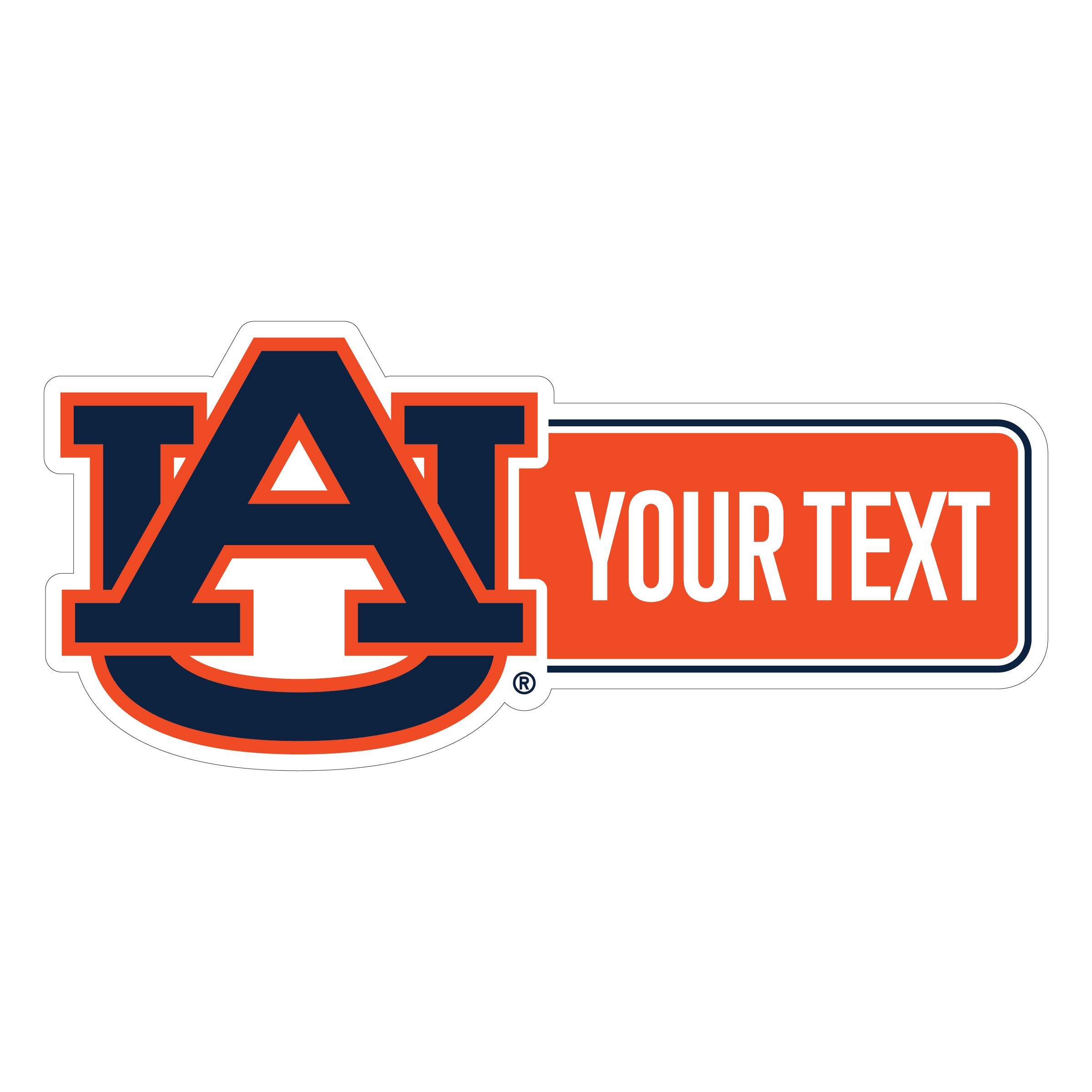 Auburn Tigers Customizable Die Cut Decal and Magnet Officially License ...