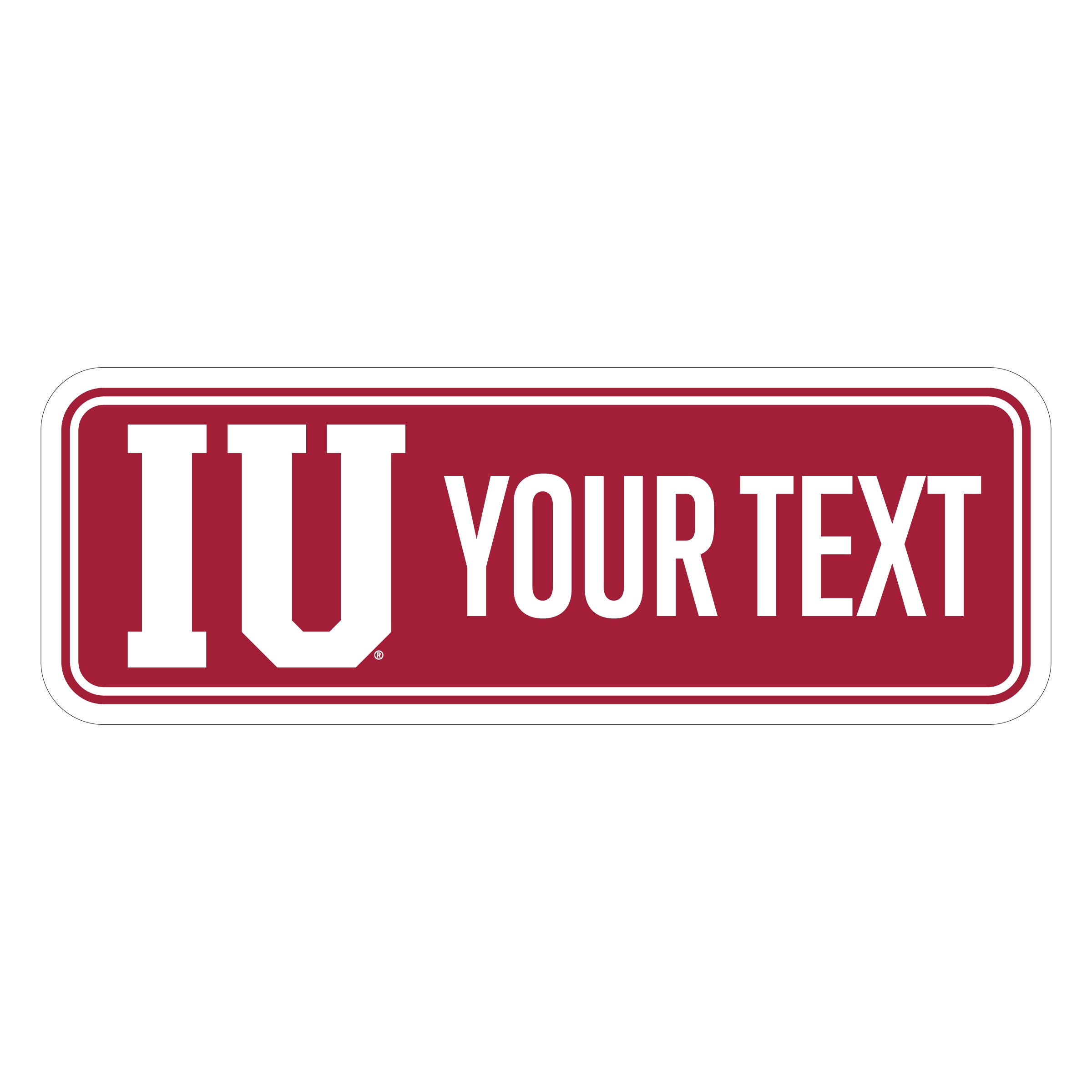 Indiana Hoosiers Customizable Vinyl Sticker/Magnet Officially Licensed ...